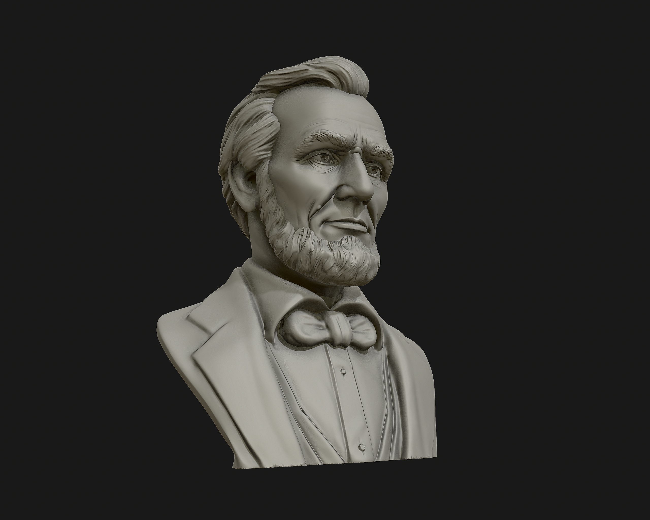 🗿 Abraham Lincoln 3D sculpture 3D print model・ STL File for ・Cults
