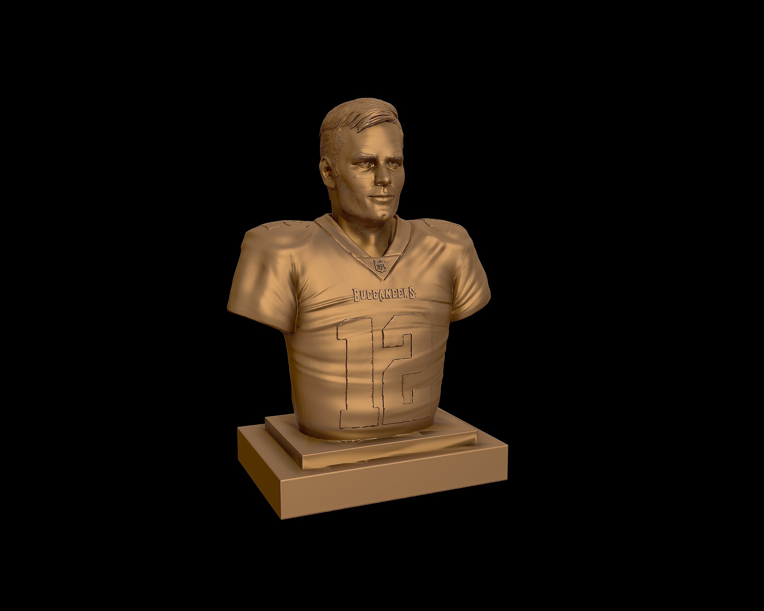 STL file Tom Brady with Tampa Bay Buccaneers Jersey 3D print model 🇯🇪 ...