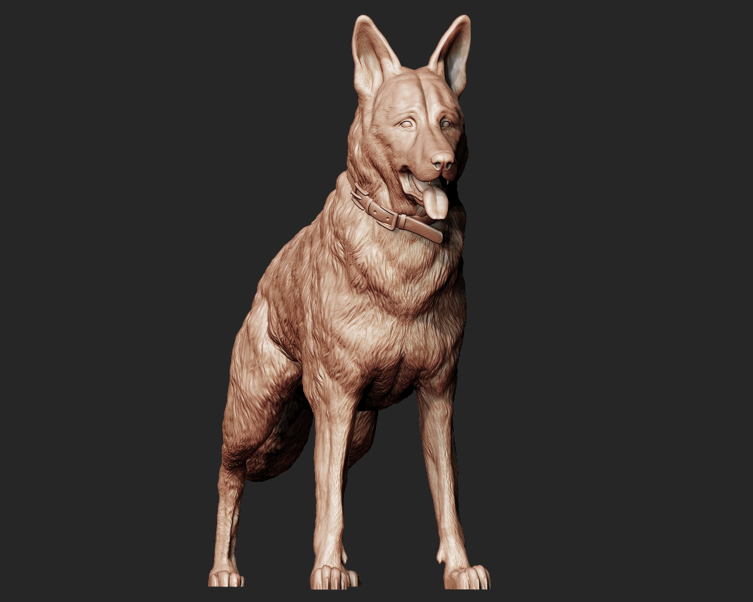 STL file German Shepherd model 3D print model 🗿 (OBJ)・Model to download ...