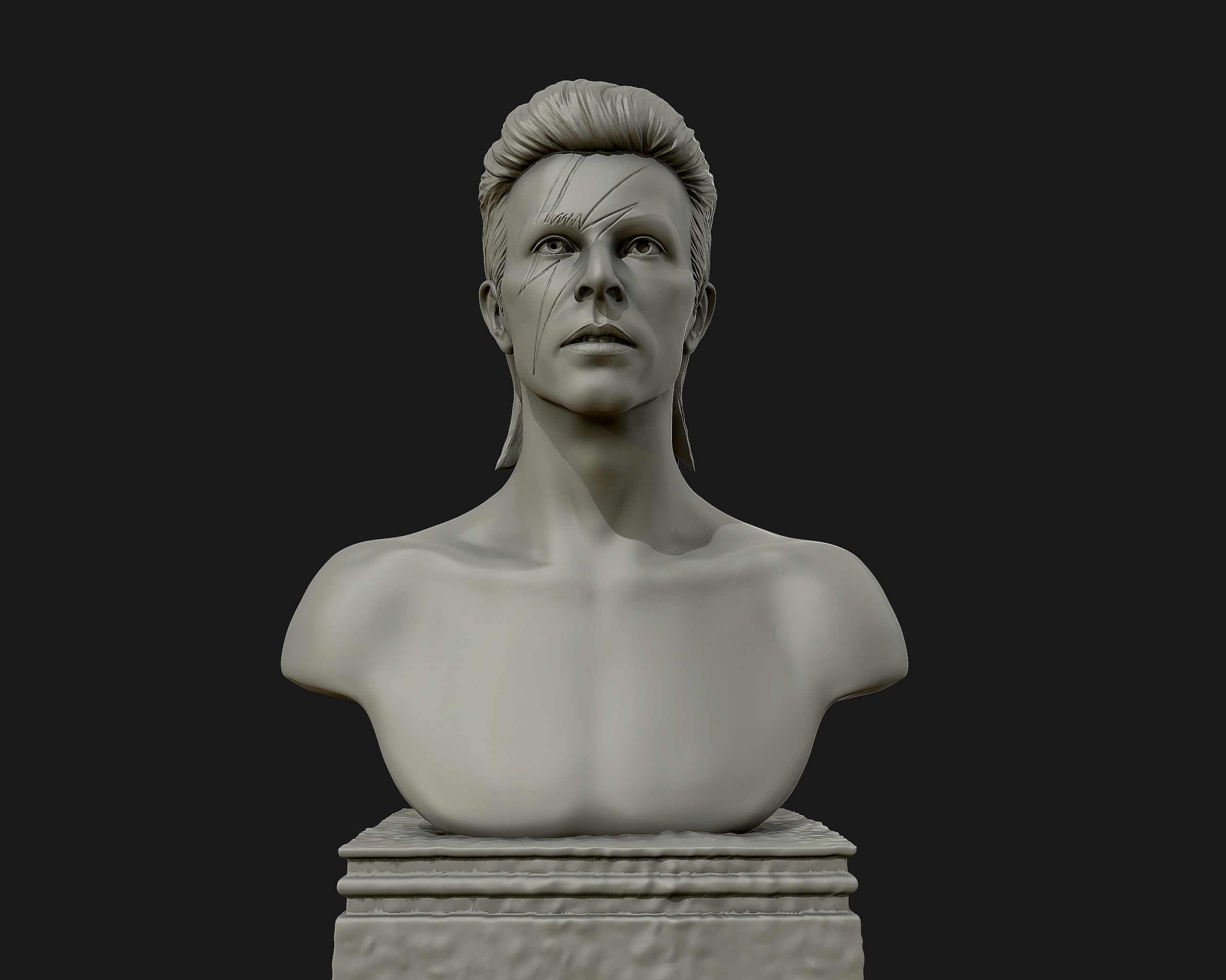 ️ David Bowie 3D Sculpture Model Ready to 3D print・ STL File for ・Cults