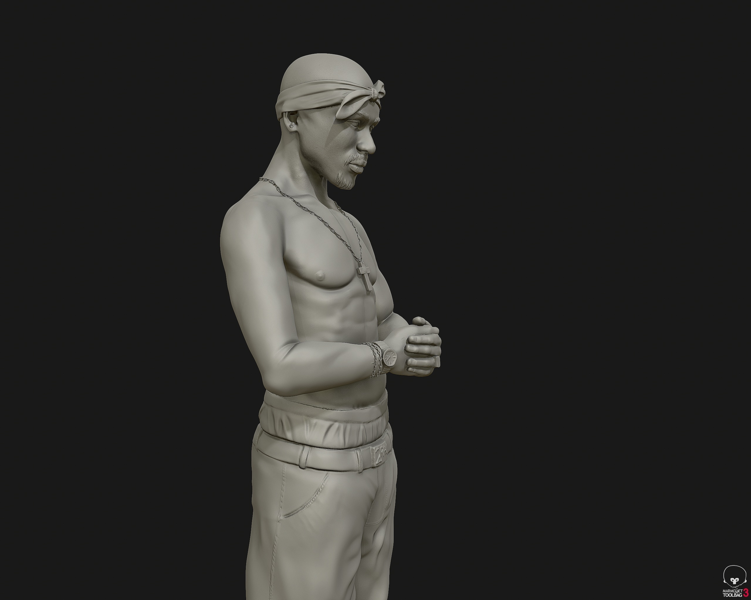 🗿 Tupac Shakur 3d sculpture・ STL File for ・Cults