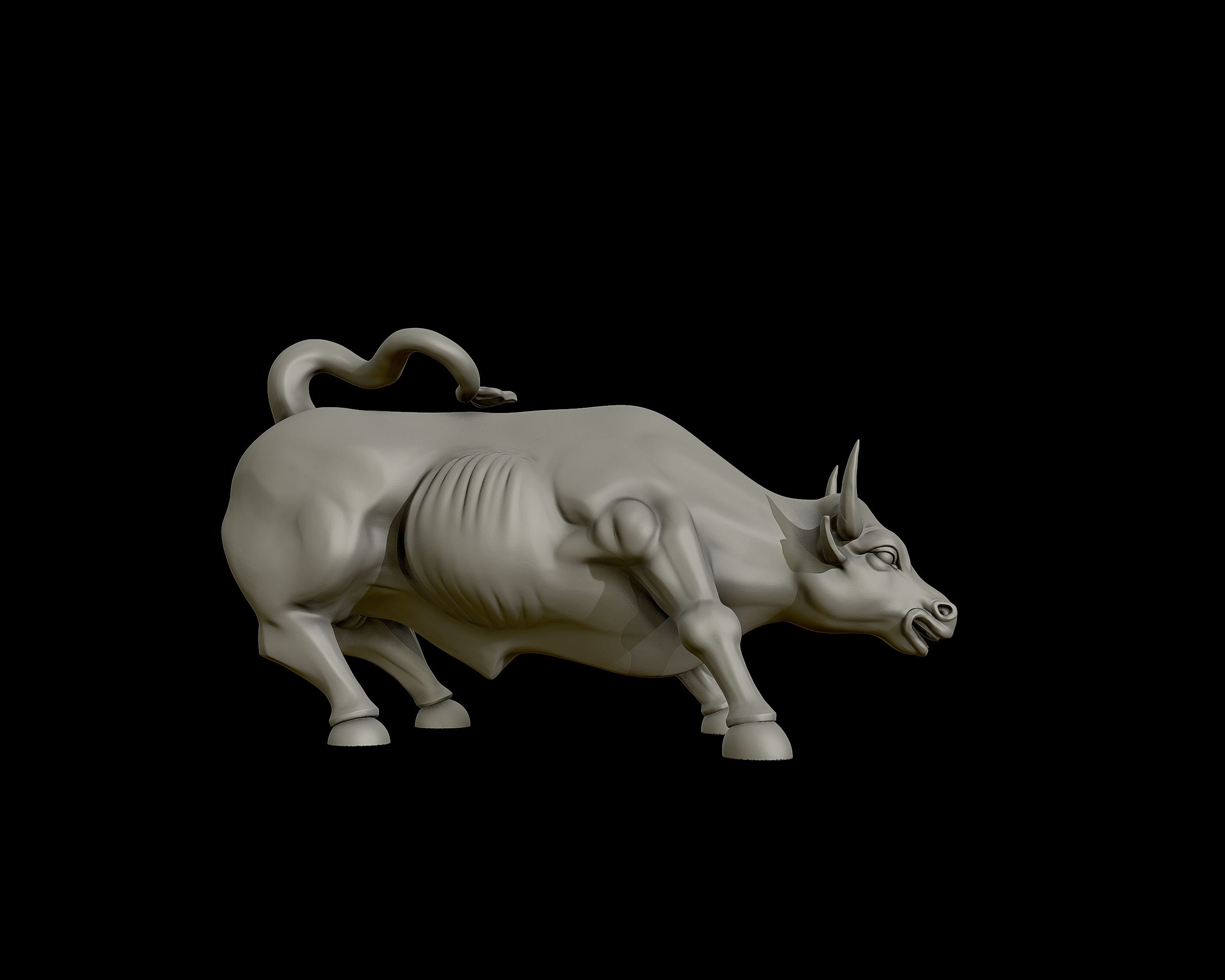 STL file Charging Bull sculpture 3D print model 🐂 (OBJ)・Template to ...