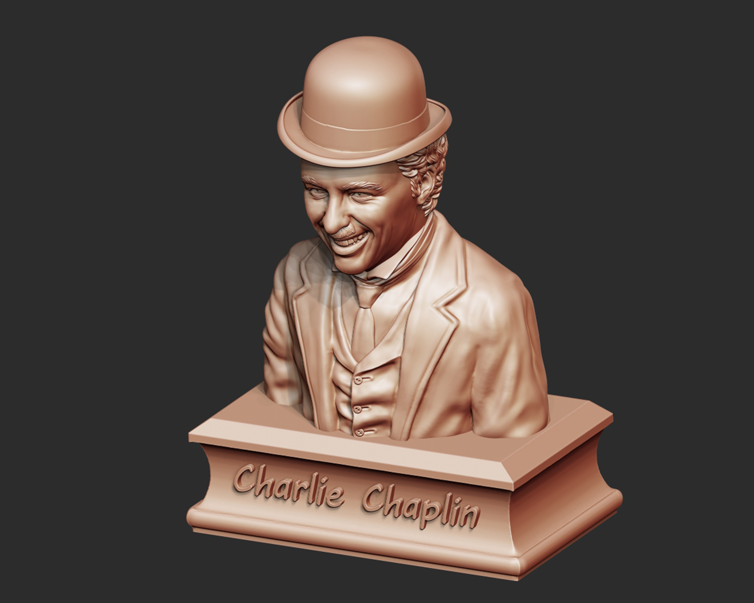 Fichier STL Modèle d'impression 3D de Charlie Chaplin 🗿 (OBJ)・Design pour impression 3D à ...