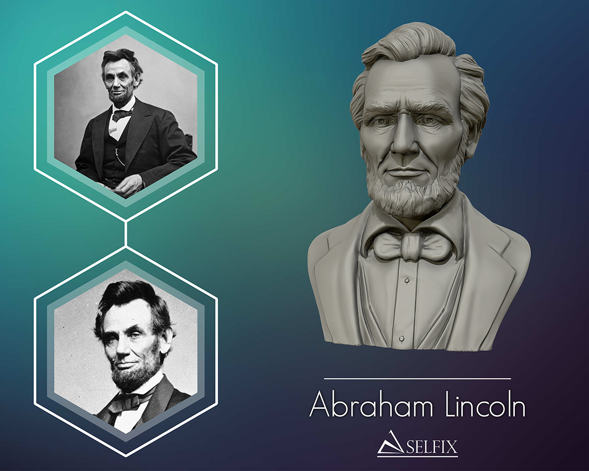 🗿 Abraham Lincoln 3D sculpture 3D print model・ STL File for ・Cults