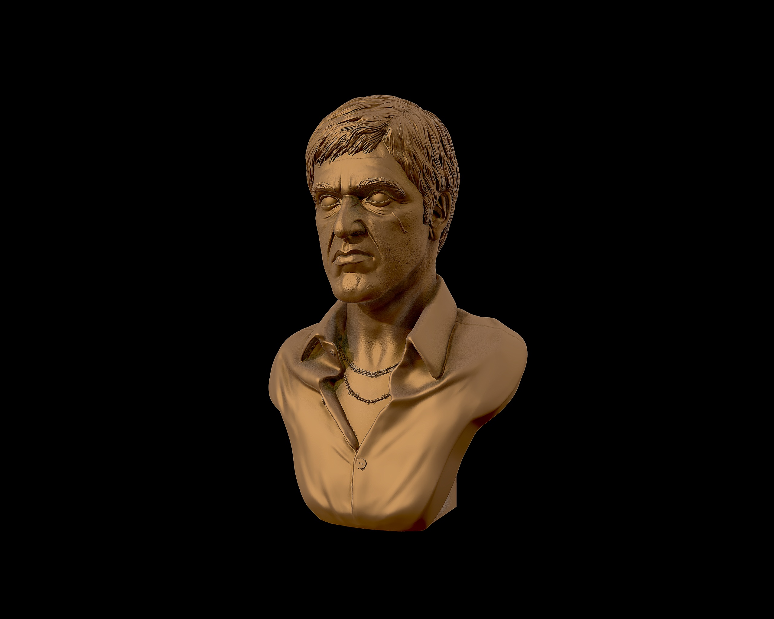 Файл STL Scarface Alpacino portrait sculpture 🗿・3D-печатный дизайн для ...