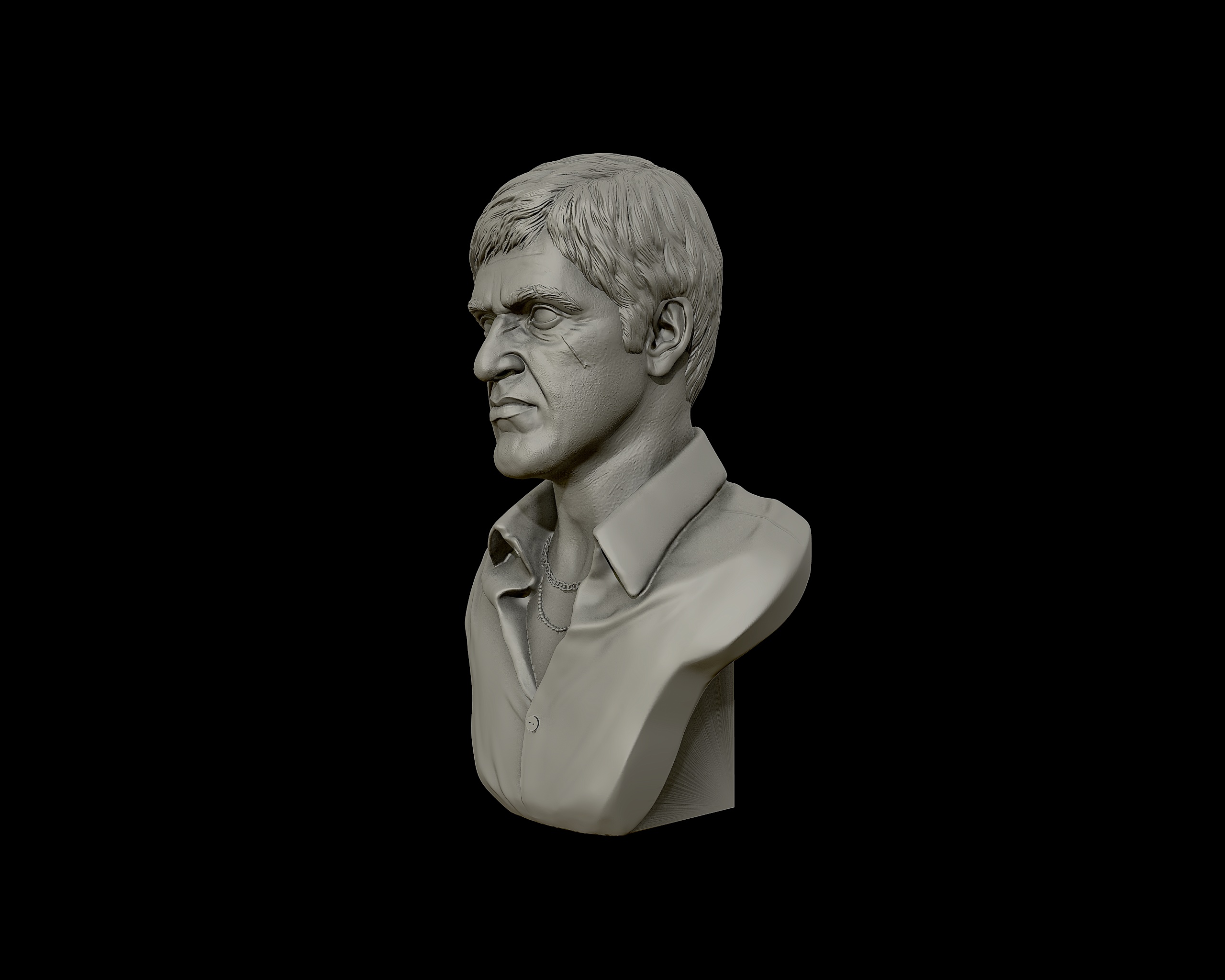 Файл STL Scarface Alpacino portrait sculpture 🗿・3D-печатный дизайн для ...