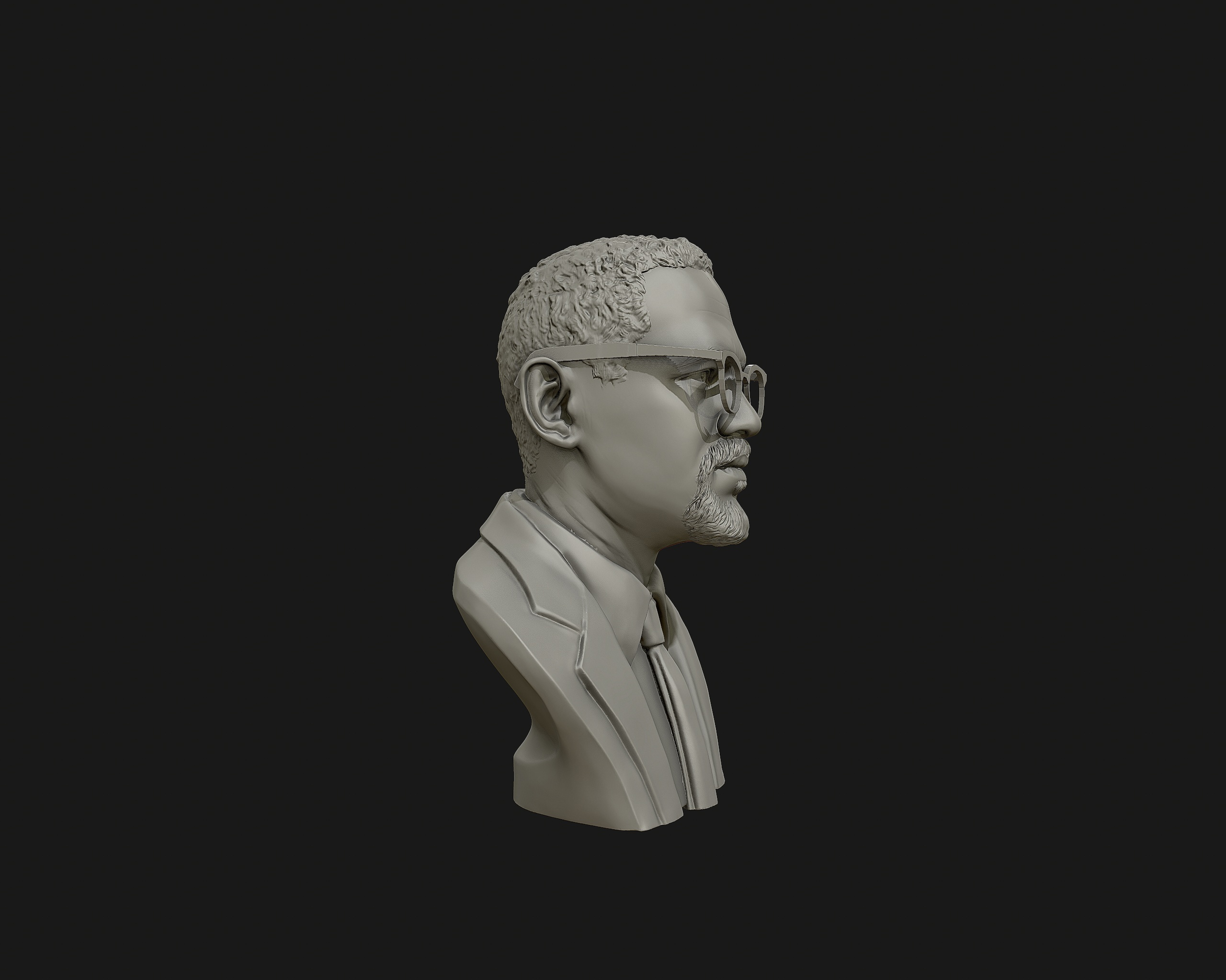 STL file portrait sculpture of Malcolm X ready to 3D print 🗿 (OBJ ...