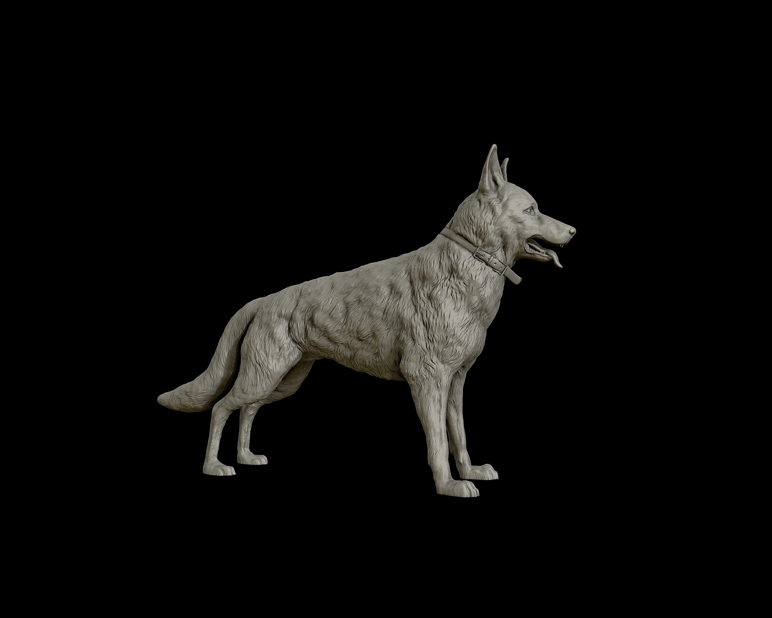 STL file German Shepherd model 3D print model 🗿 (OBJ)・Model to download ...