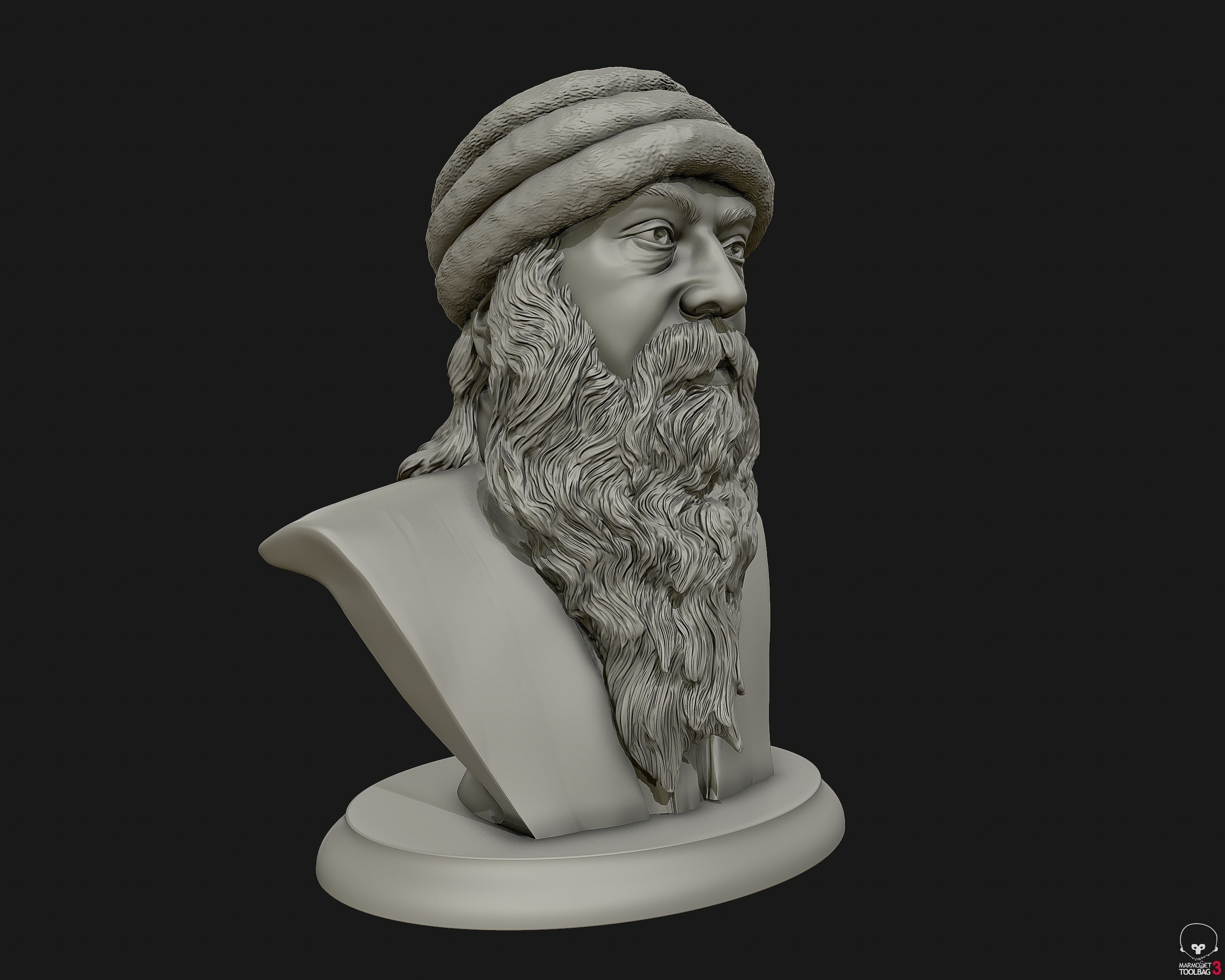 STL file Rajneesh OSHO 3D printable sculpture 🗿 (OBJ)・3D print design ...