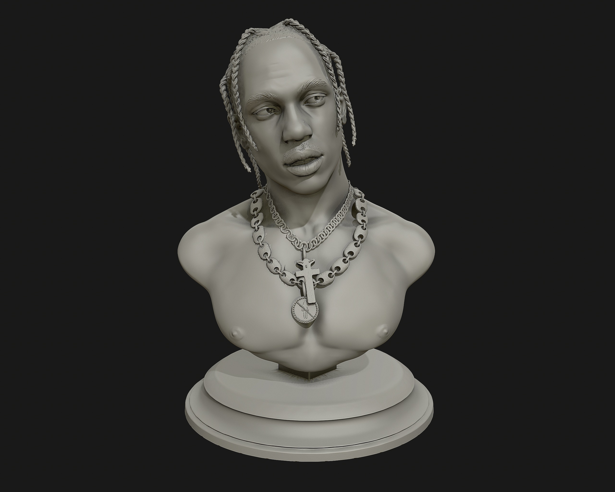 STL file Travis Scott 3D sculpture ready to 3D print 🗿 (OBJ)・3D print ...