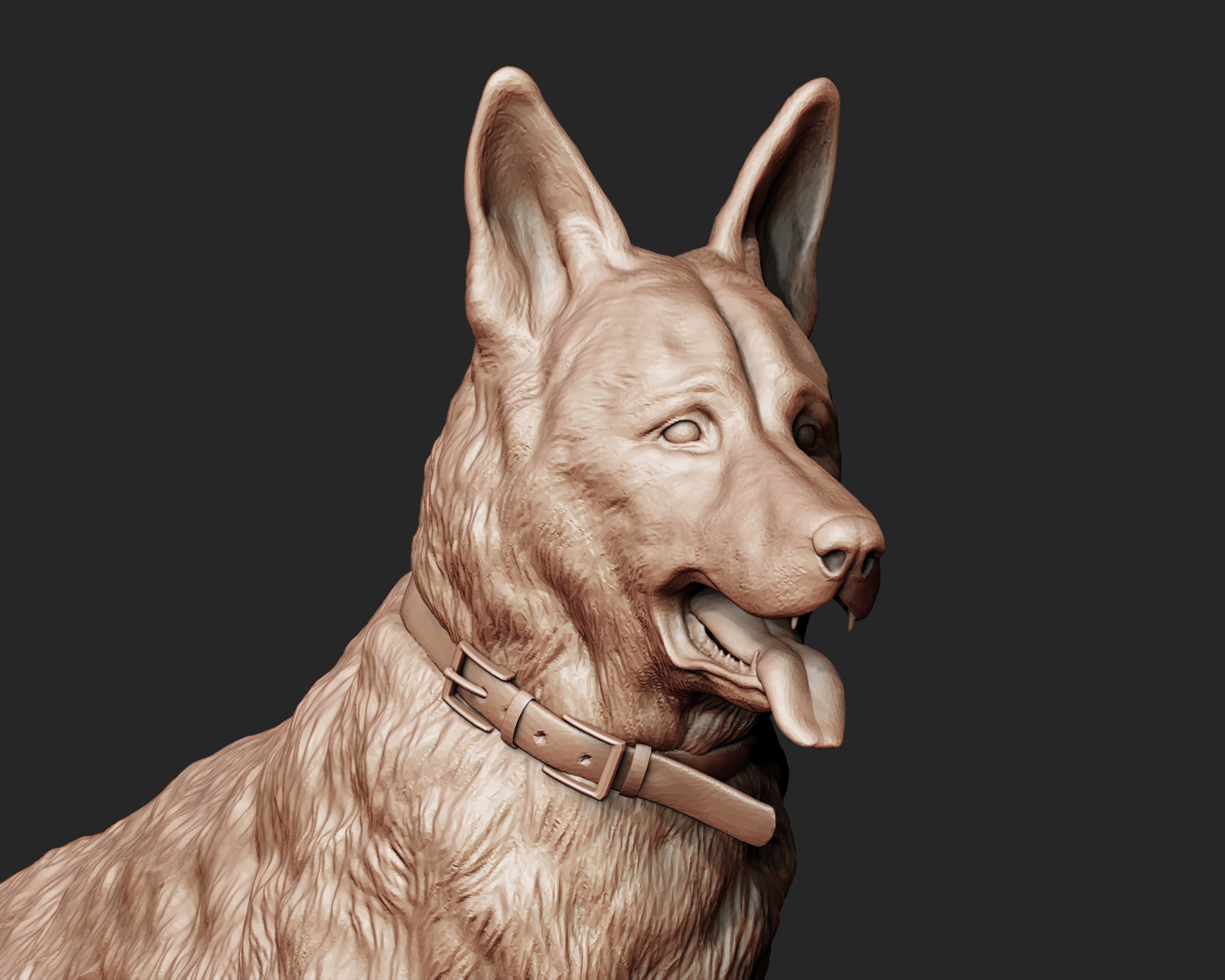STL file German Shepherd model 3D print model 🗿 (OBJ)・Model to download ...