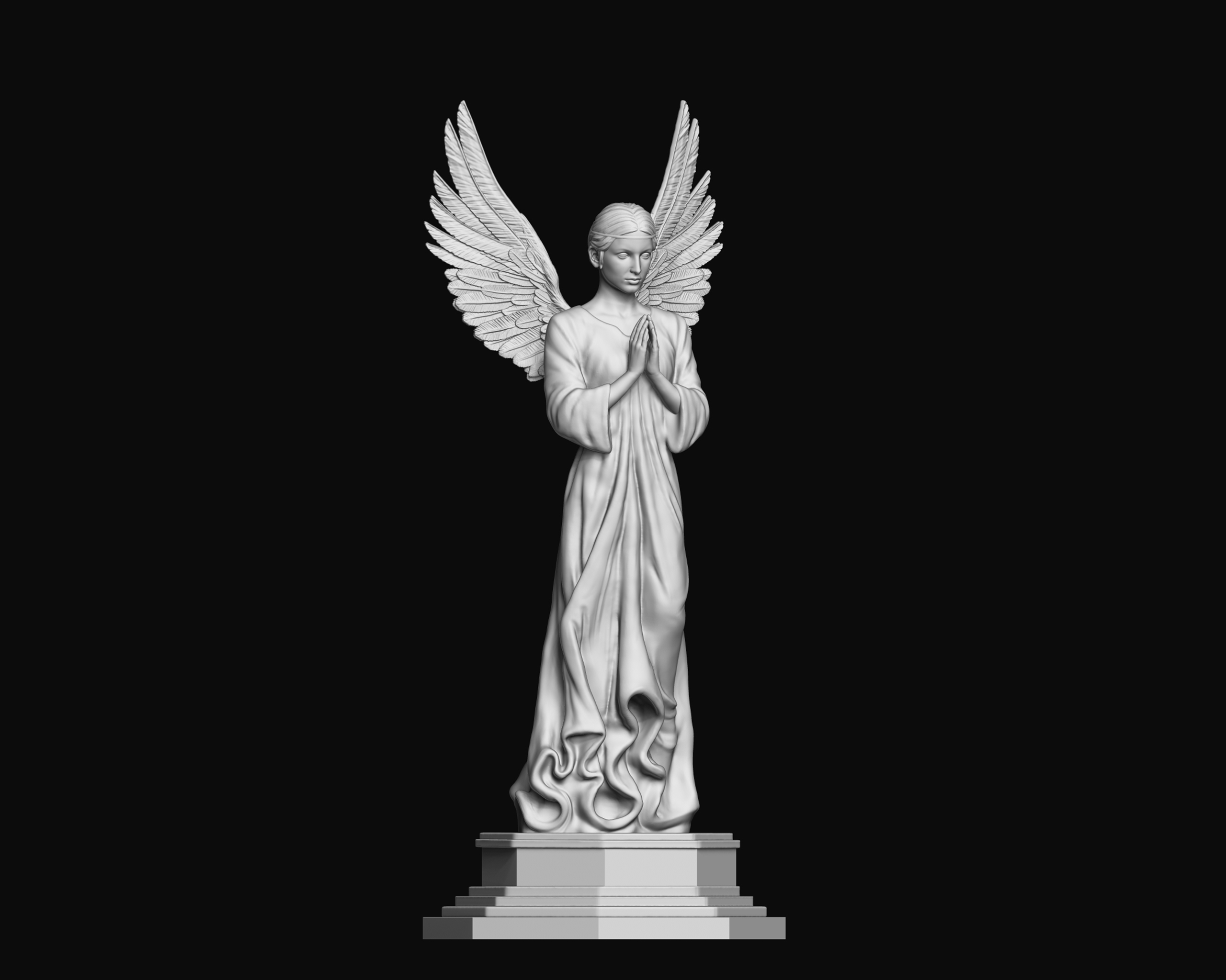 STL file Angel 3D model sculpture 👼 (OBJ)・3D printable model to ...