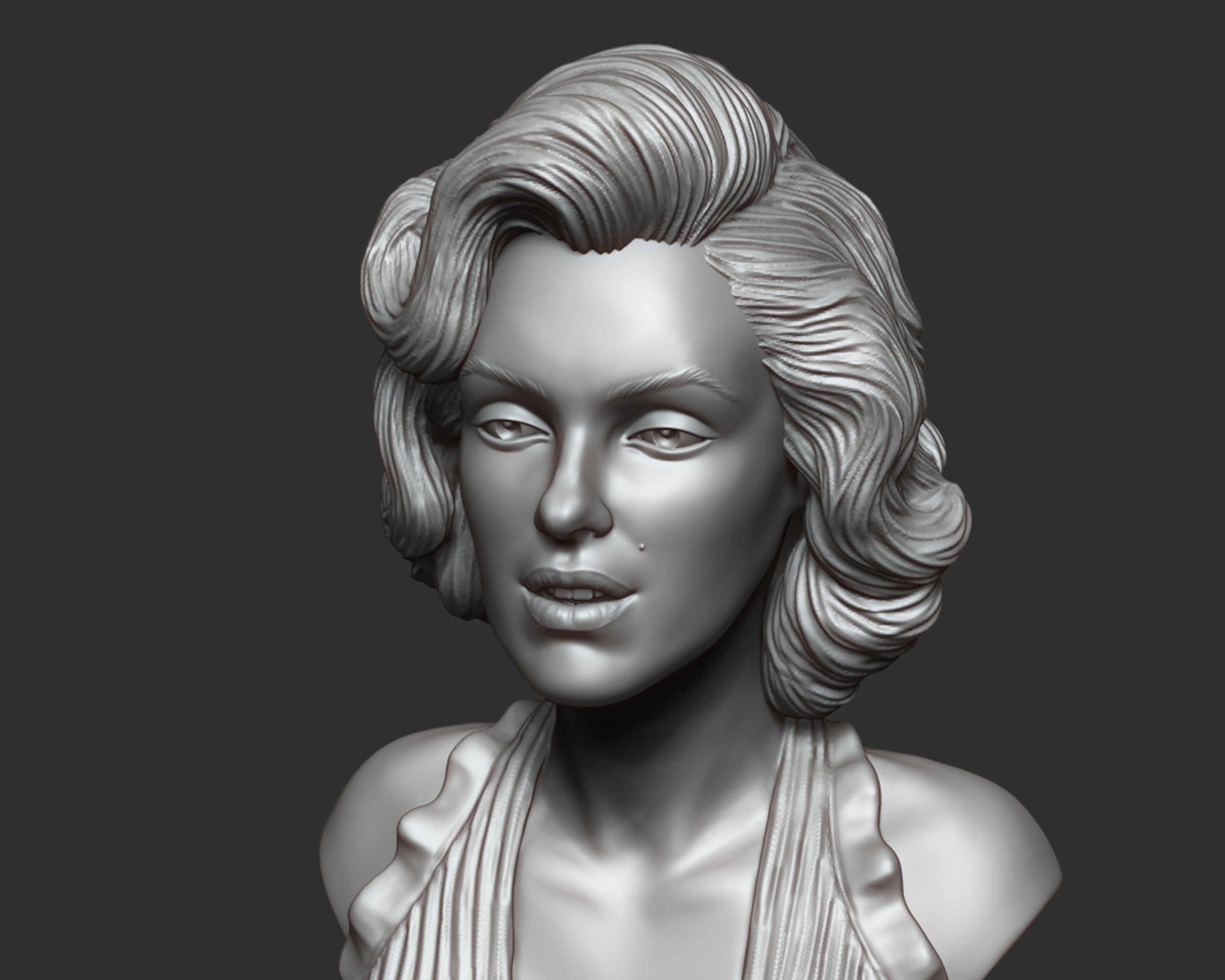 STL file Marilyn Monroe 3D print model 🗿 (OBJ)・3D printing idea to ...