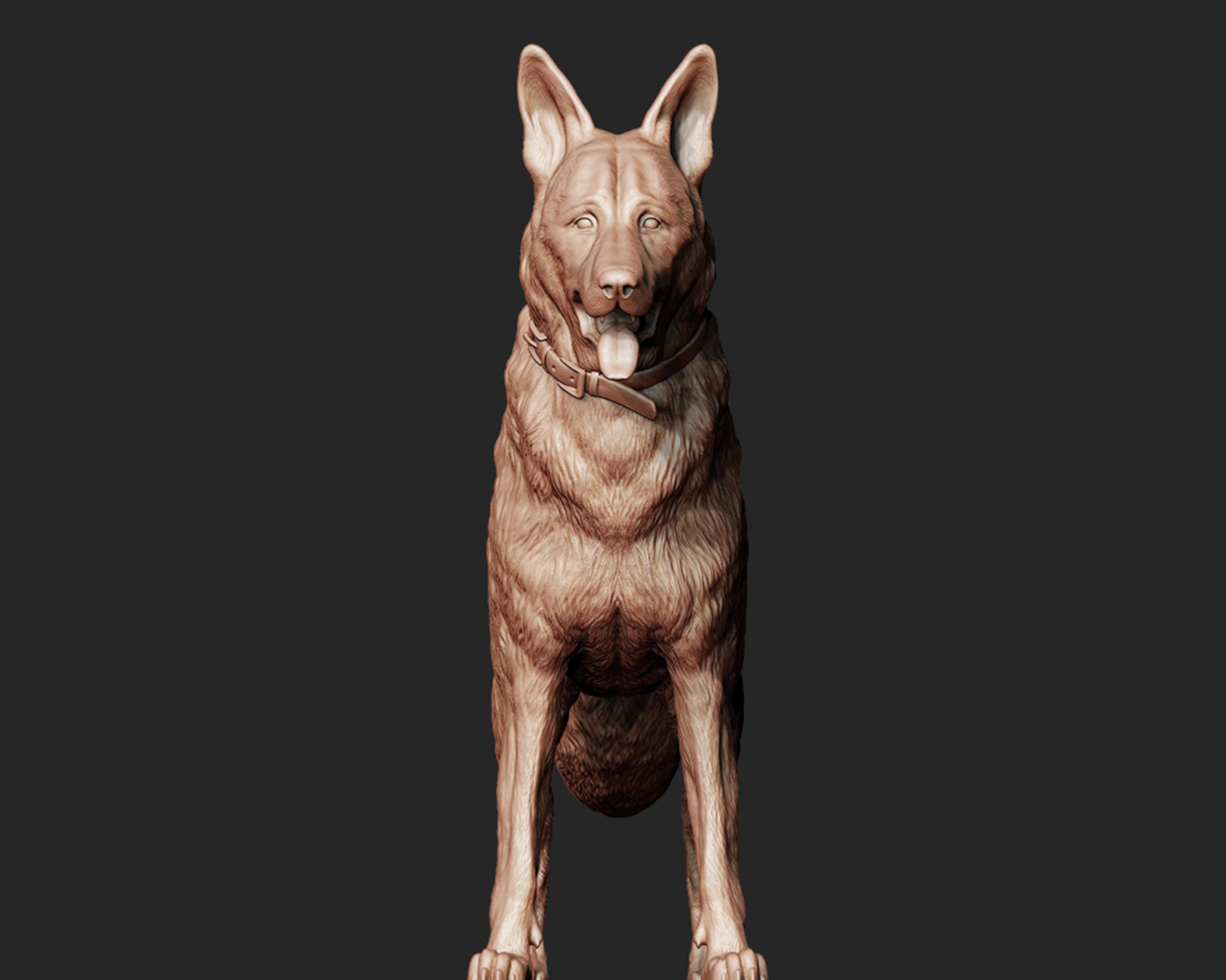 STL file German Shepherd model 3D print model 🗿 (OBJ)・Model to download ...