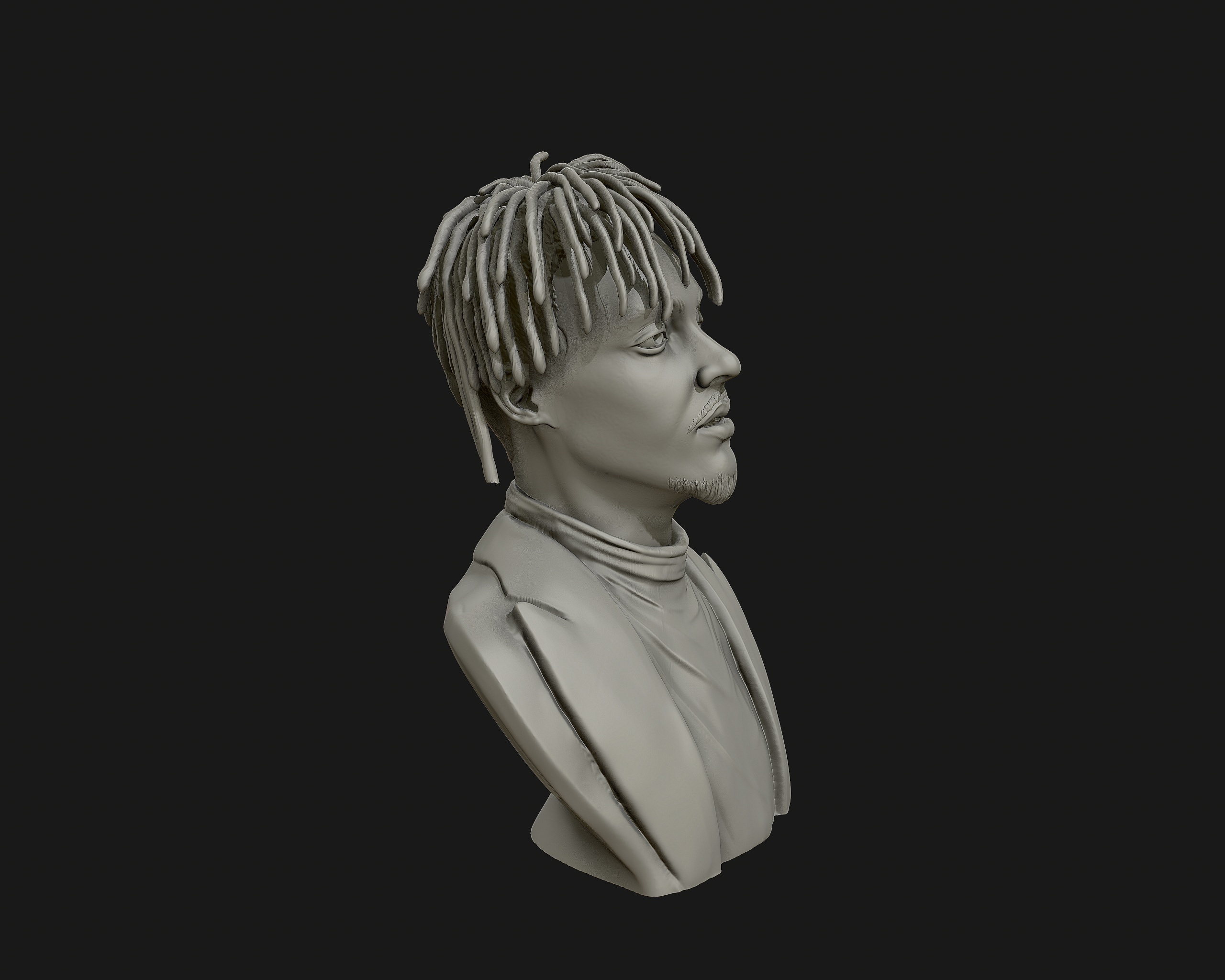 🗿 Juice wrld 3D sculpture Ready to 3D print・ STL File for ・Cults