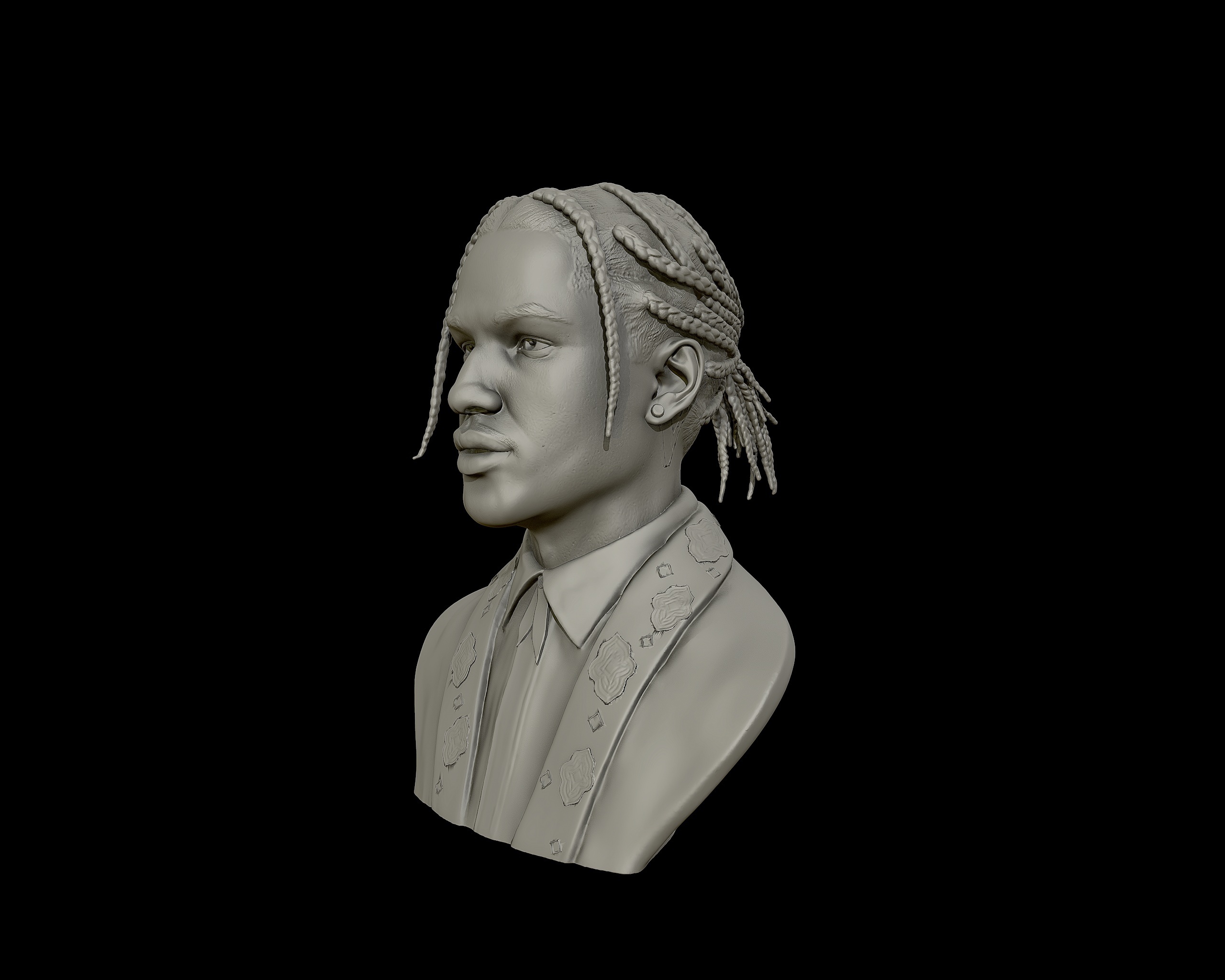 STL file ASAP Rocky Portrait sculpture 3D print model 🗿 (OBJ)・3D print ...
