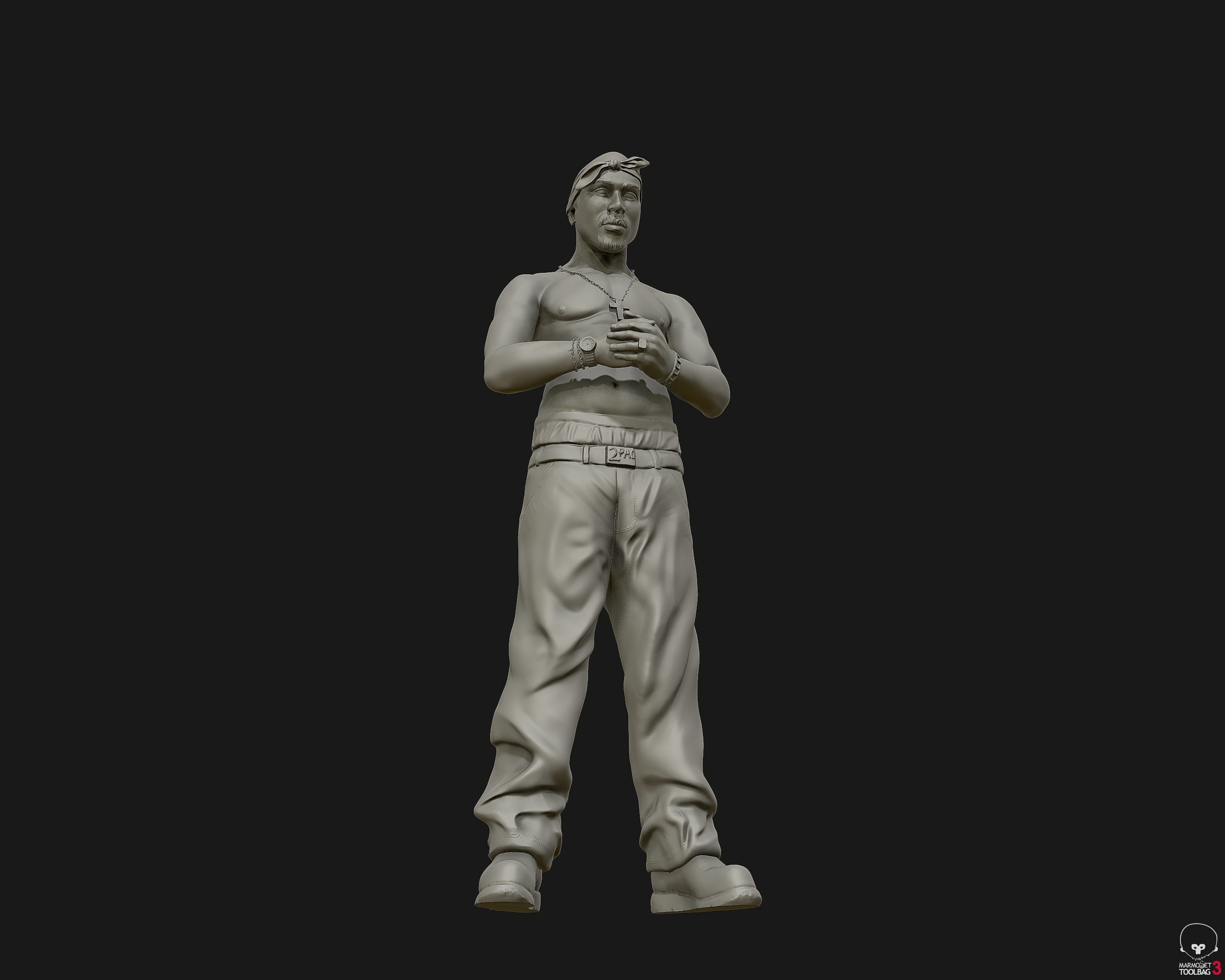 🗿 Tupac Shakur 3d sculpture・ STL File for ・Cults