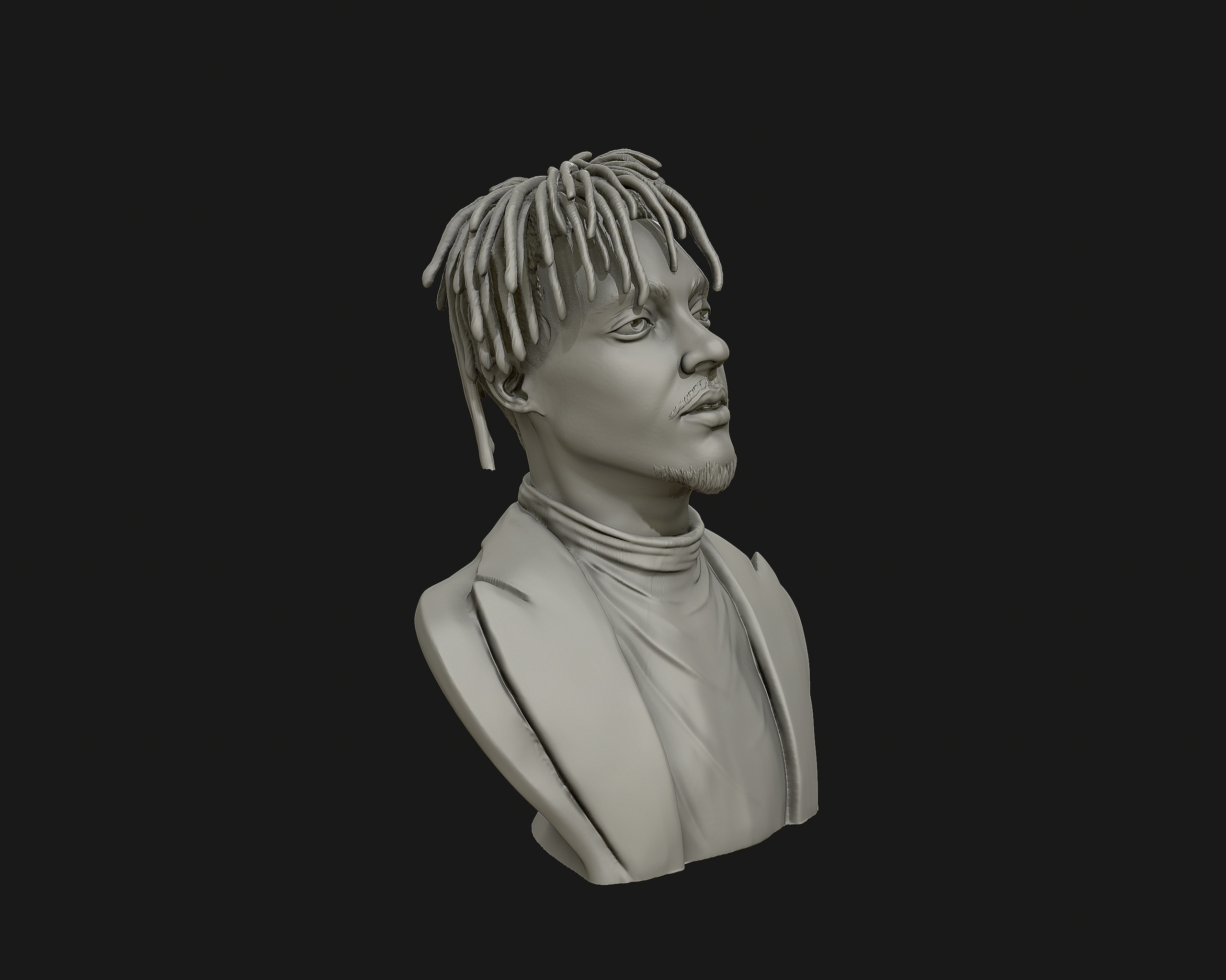 🗿 Juice wrld 3D sculpture Ready to 3D print・ STL File for ・Cults