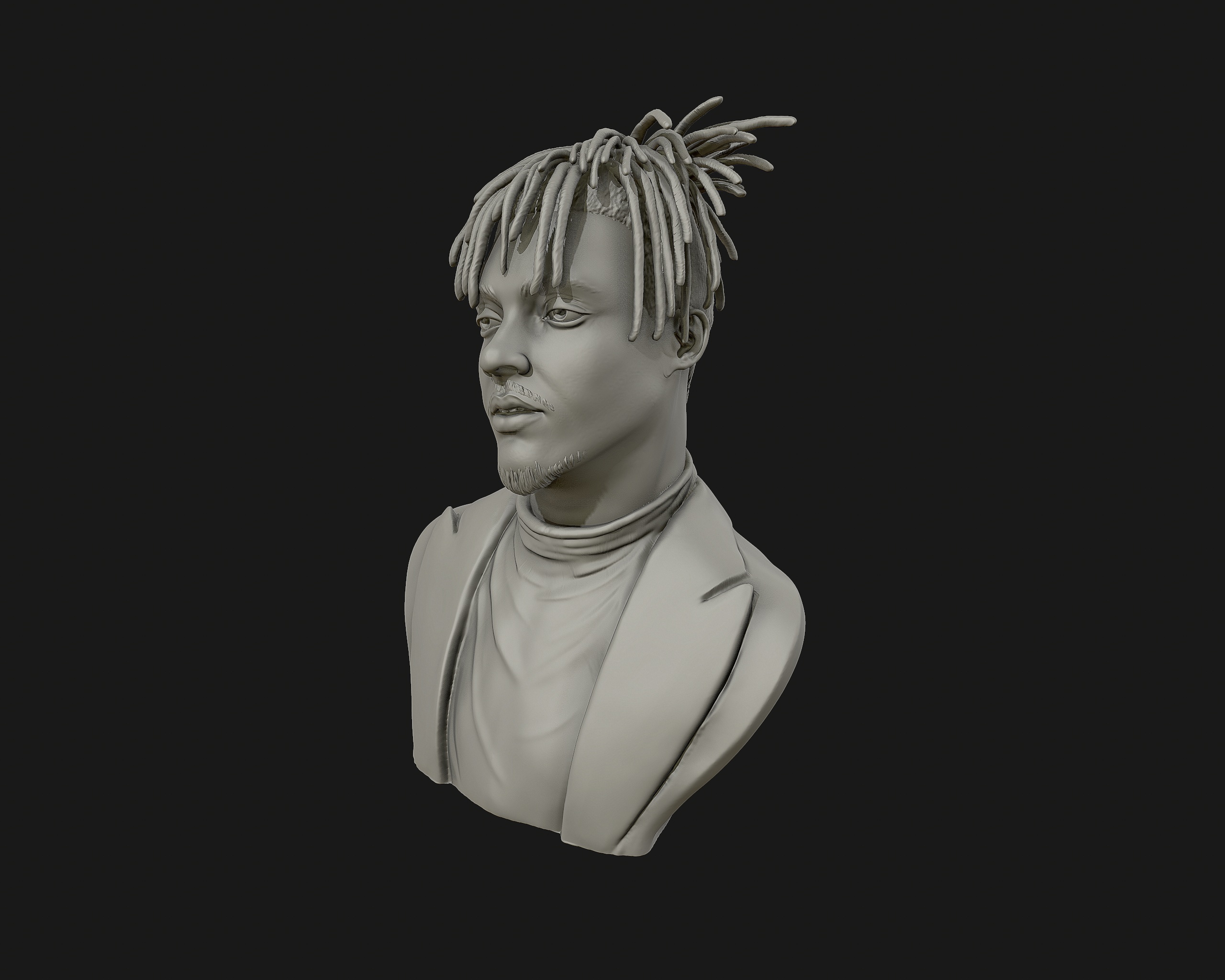 🗿 Juice wrld 3D sculpture Ready to 3D print・ STL File for ・Cults