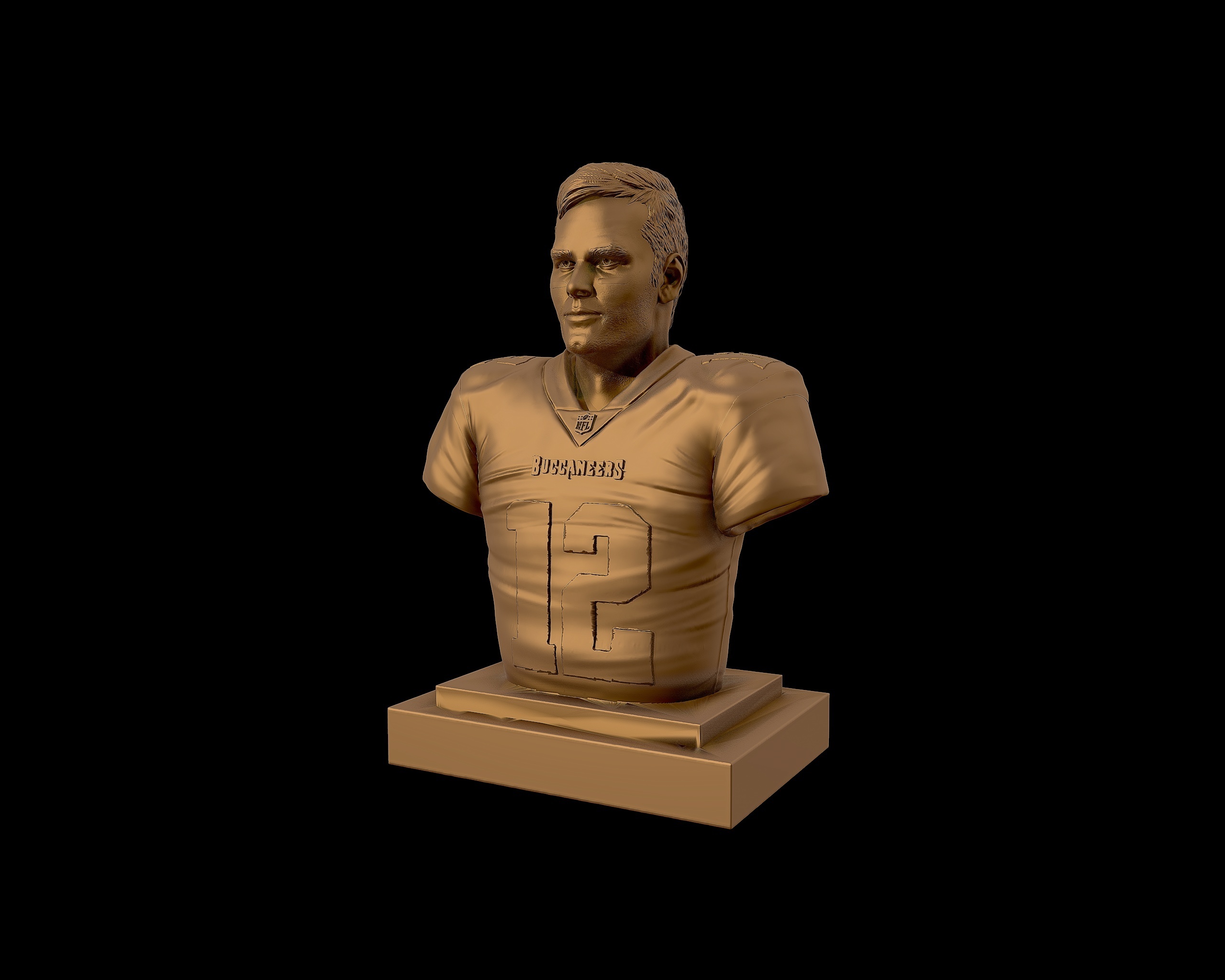 STL file Tom Brady with Tampa Bay Buccaneers Jersey 3D print model 🇯🇪 ...