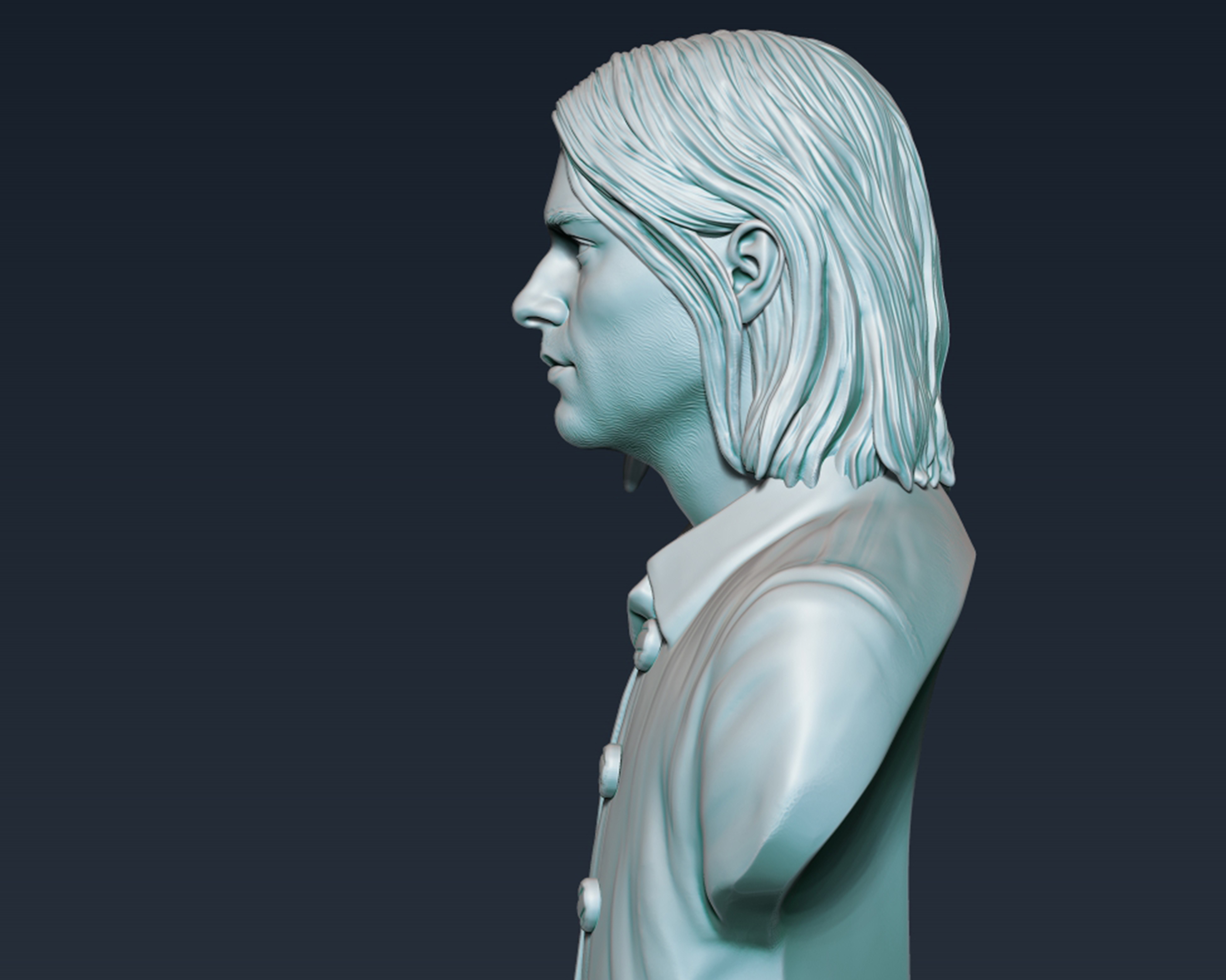 STL file Kurt Cobain portrait sculpture 3D print model 🗿 (OBJ)・3D ...
