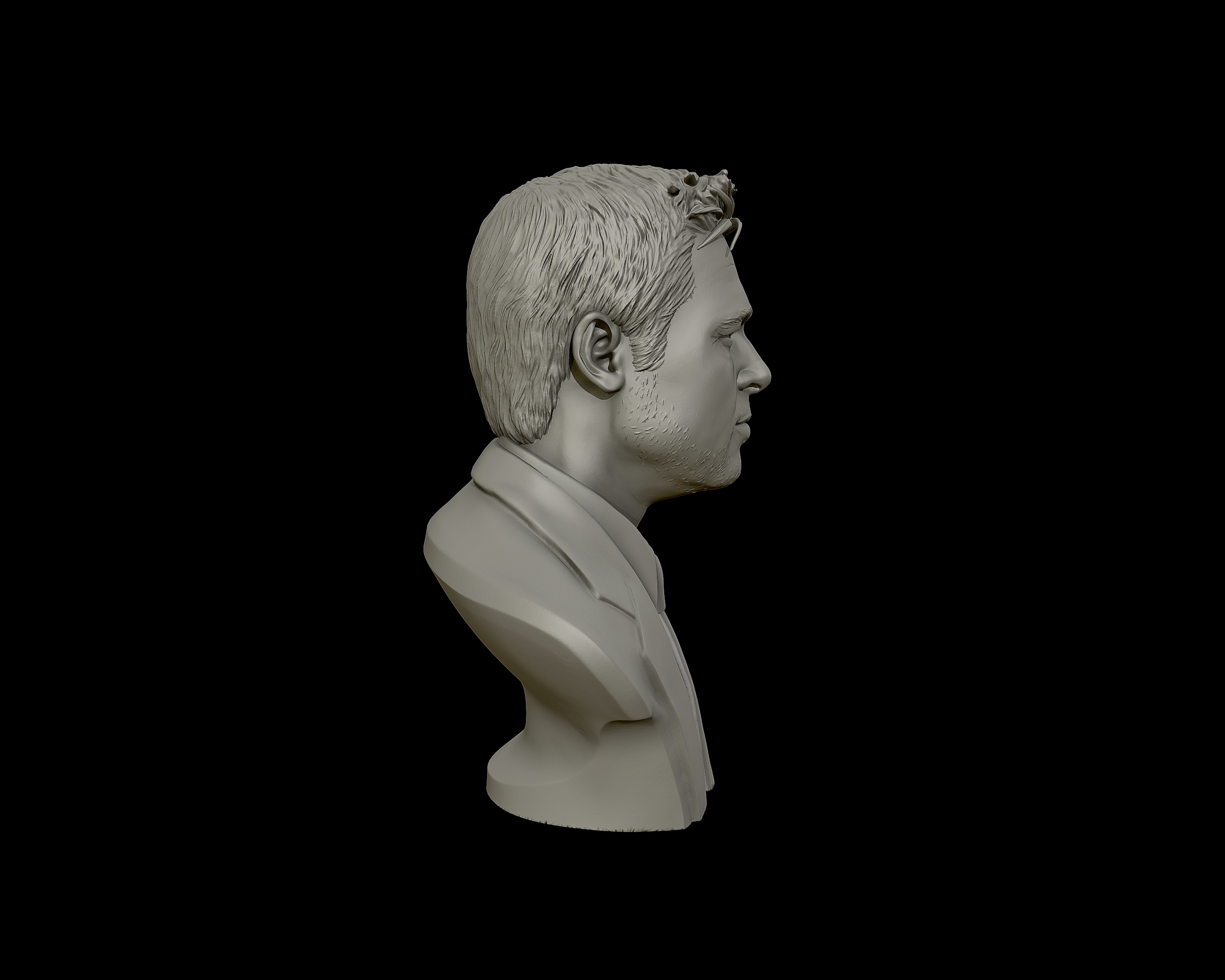 STL file Brad Pitt portrait sculpture 🗿 (OBJ)・3D printable model to ...