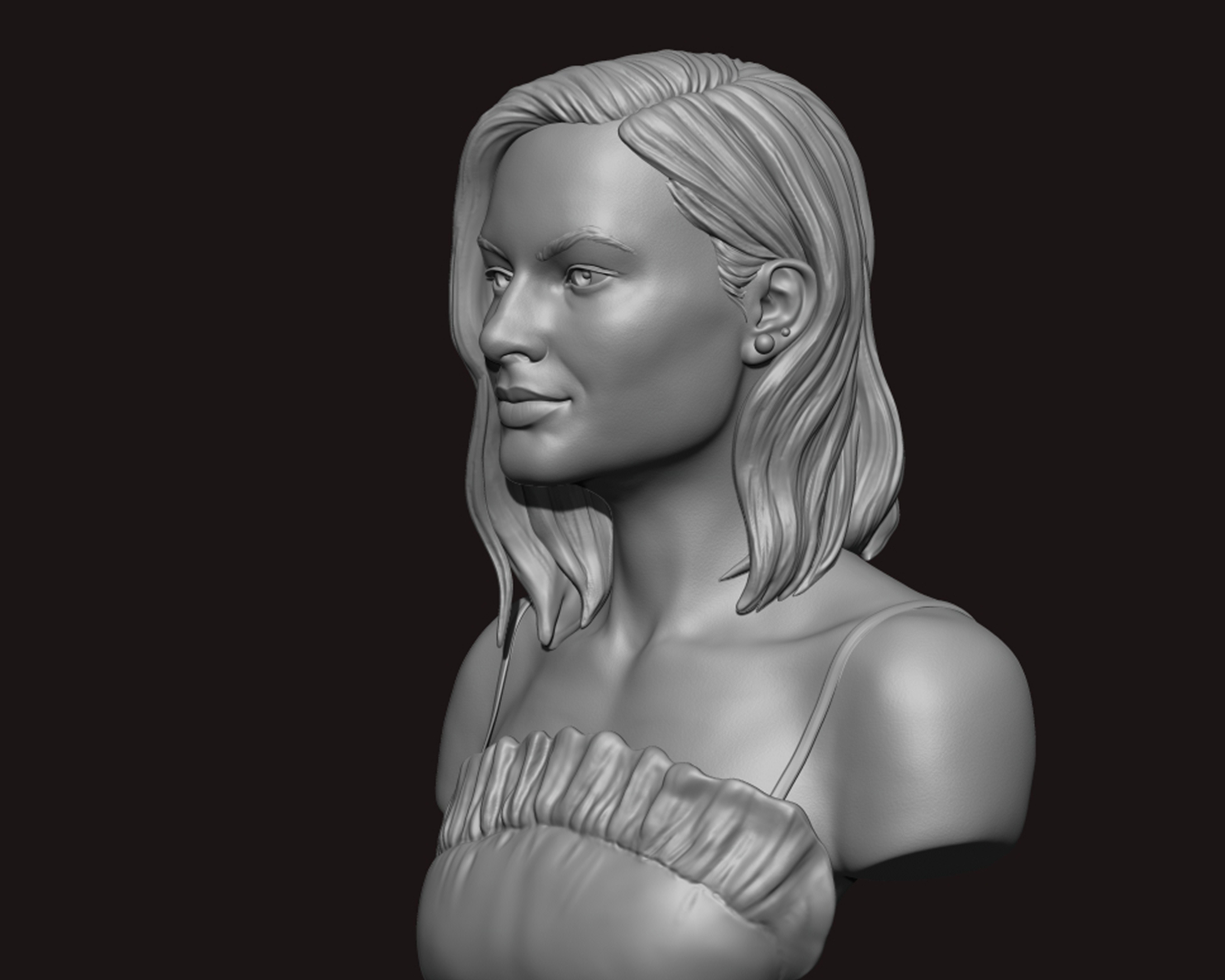 STL file Margot Robbie portrait sculpture 3D print model 🗿 (OBJ)・3D ...