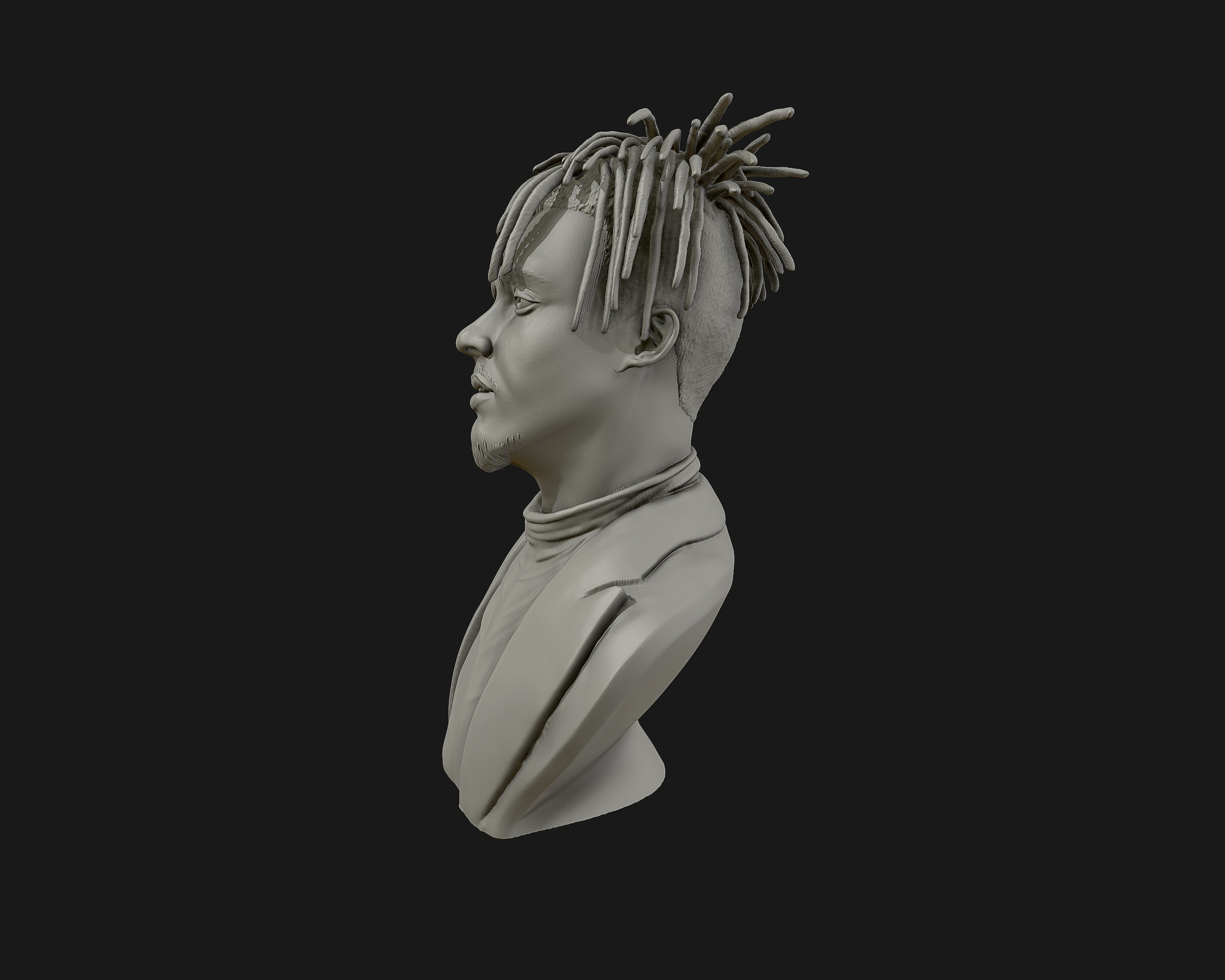 🗿 Juice wrld 3D sculpture Ready to 3D print・ STL File for ・Cults