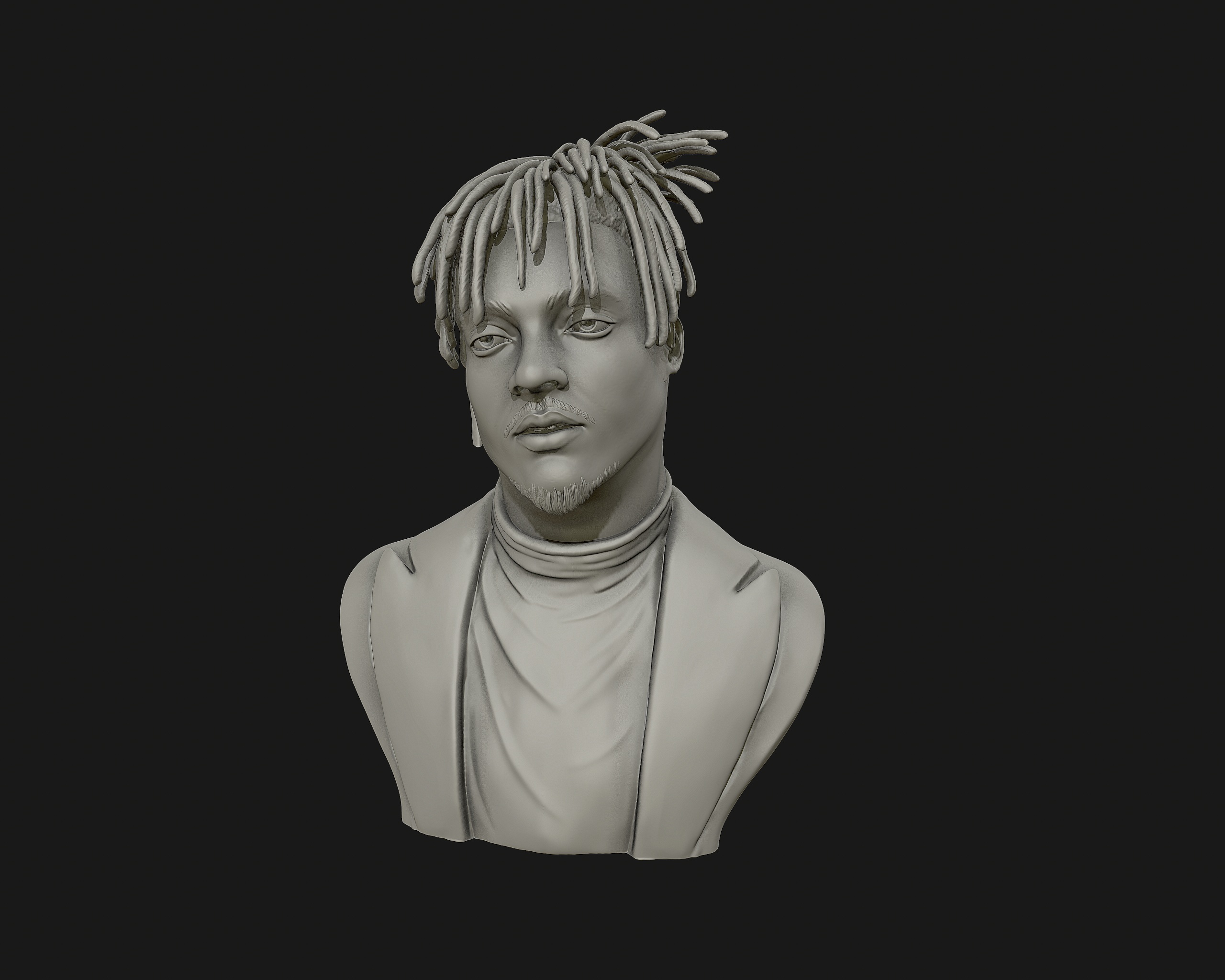 🗿 Juice wrld 3D sculpture Ready to 3D print・ STL File for ・Cults