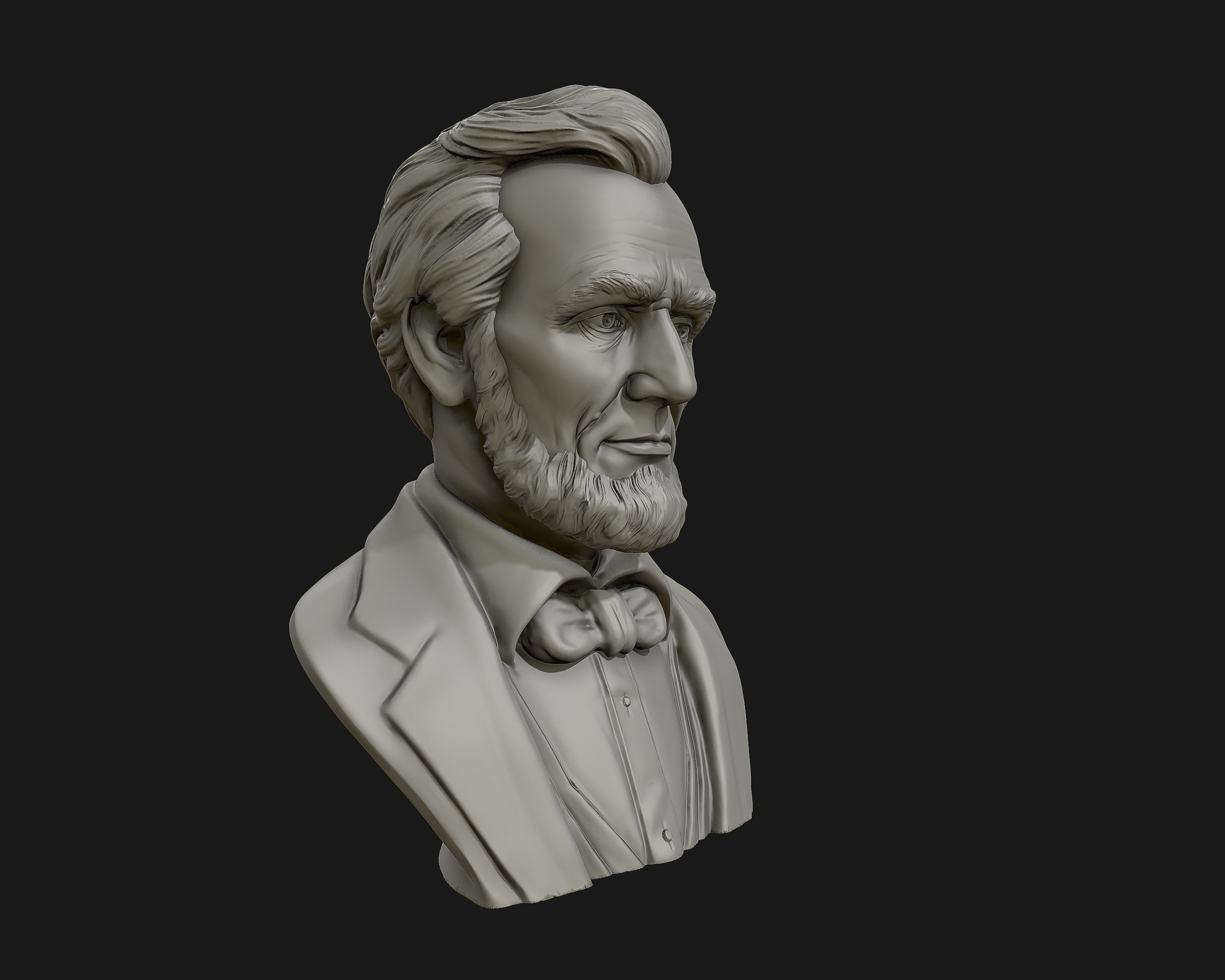 🗿 Abraham Lincoln 3D sculpture 3D print model・ STL File for ・Cults