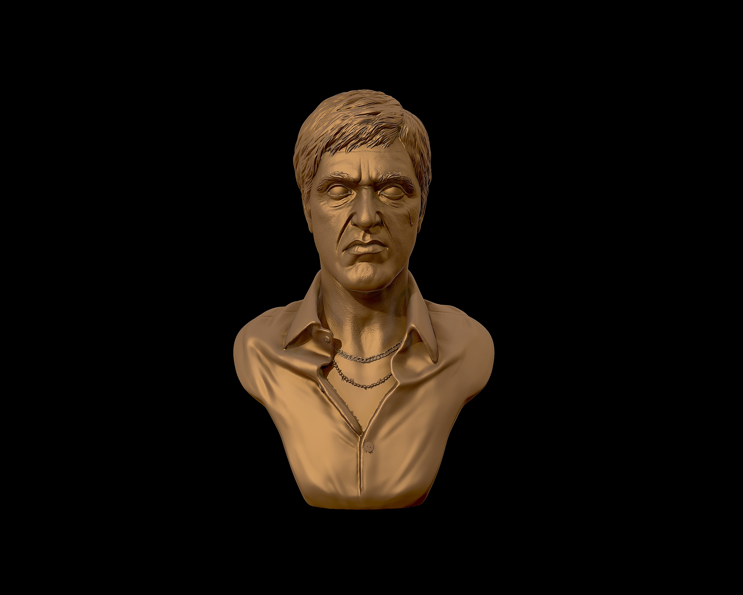 Файл STL Scarface Alpacino portrait sculpture 🗿・3D-печатный дизайн для ...