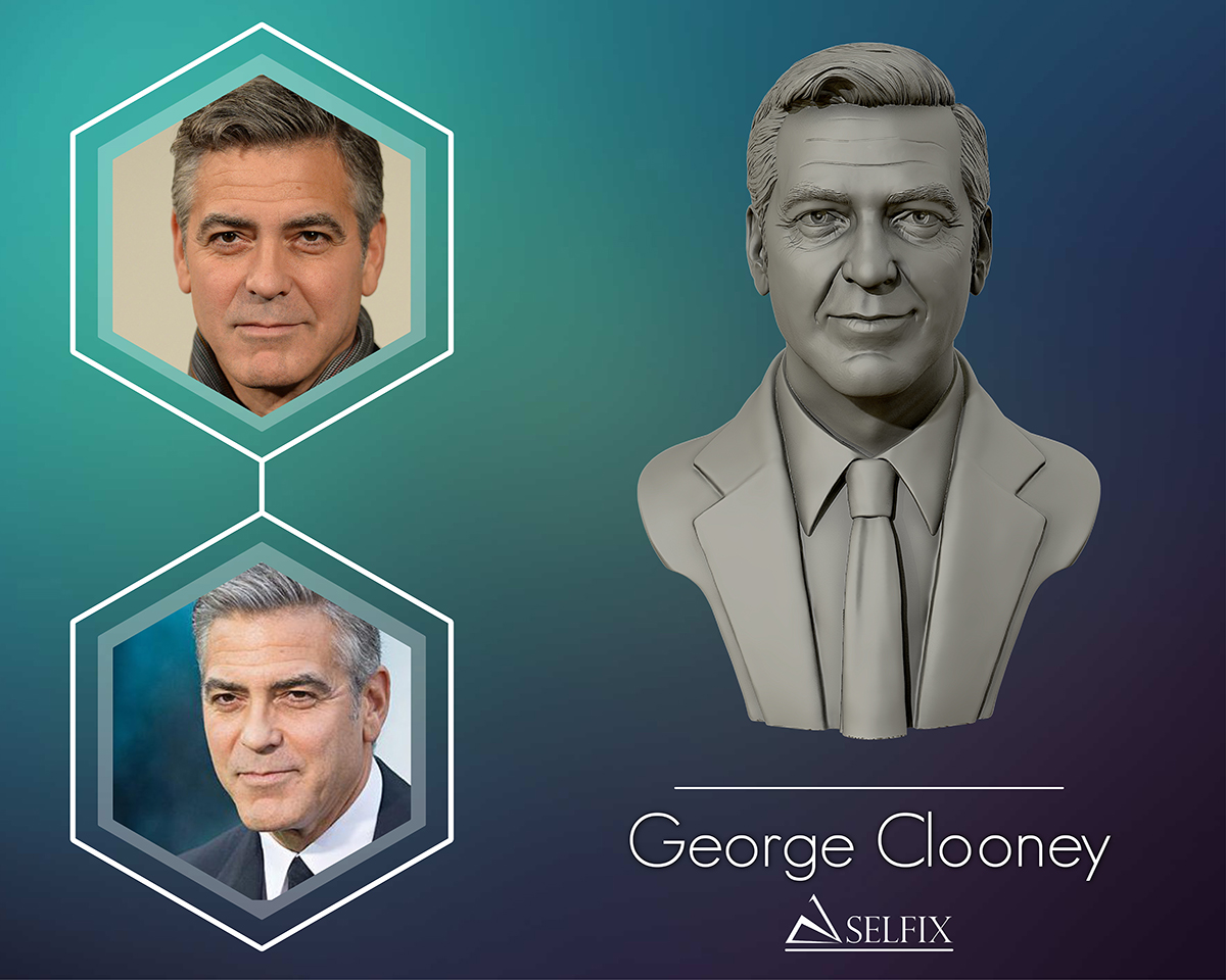 STL file George Clooney 3D print model 🗿 (OBJ)・3D printer model to ...