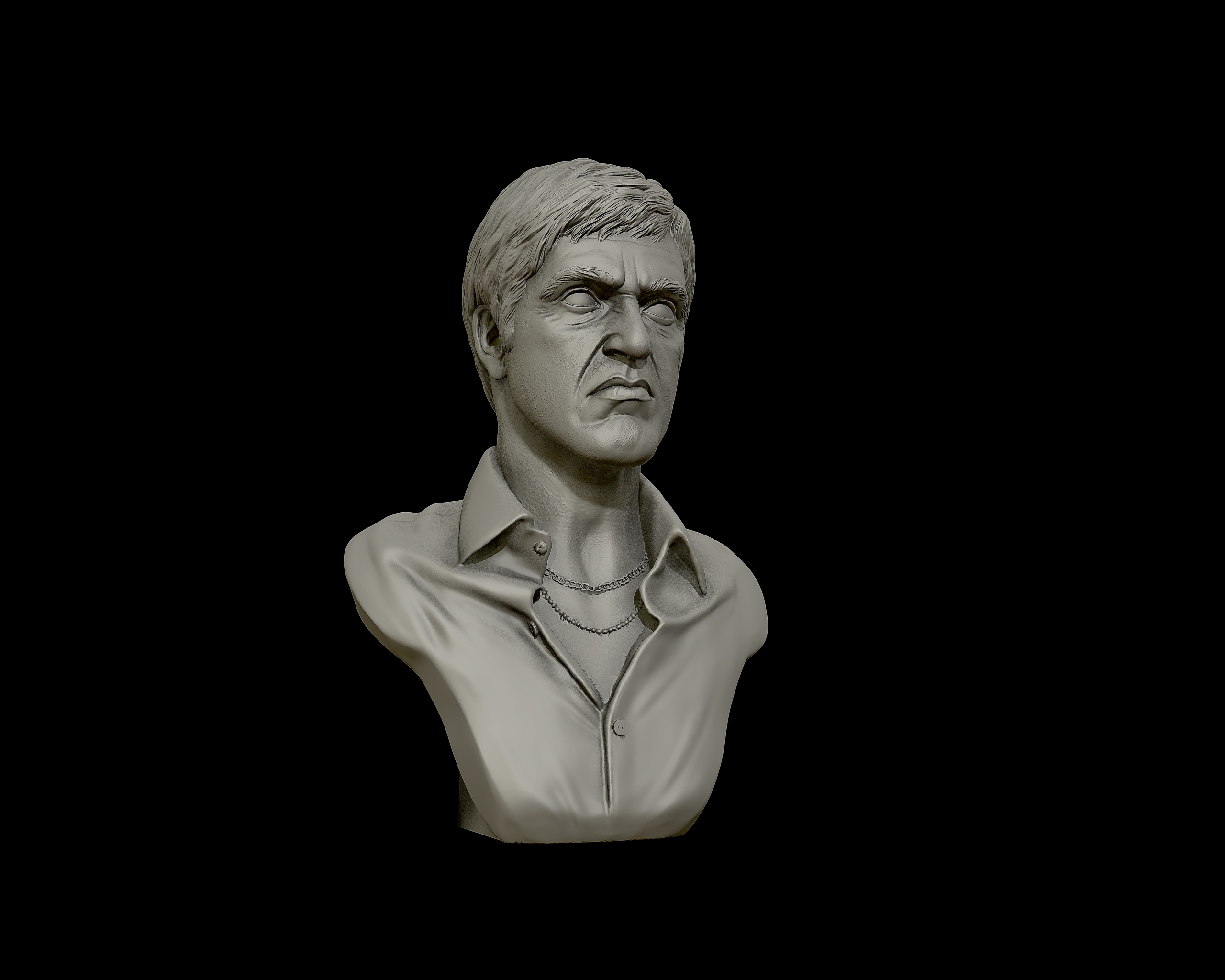 Файл STL Scarface Alpacino portrait sculpture 🗿・3D-печатный дизайн для ...