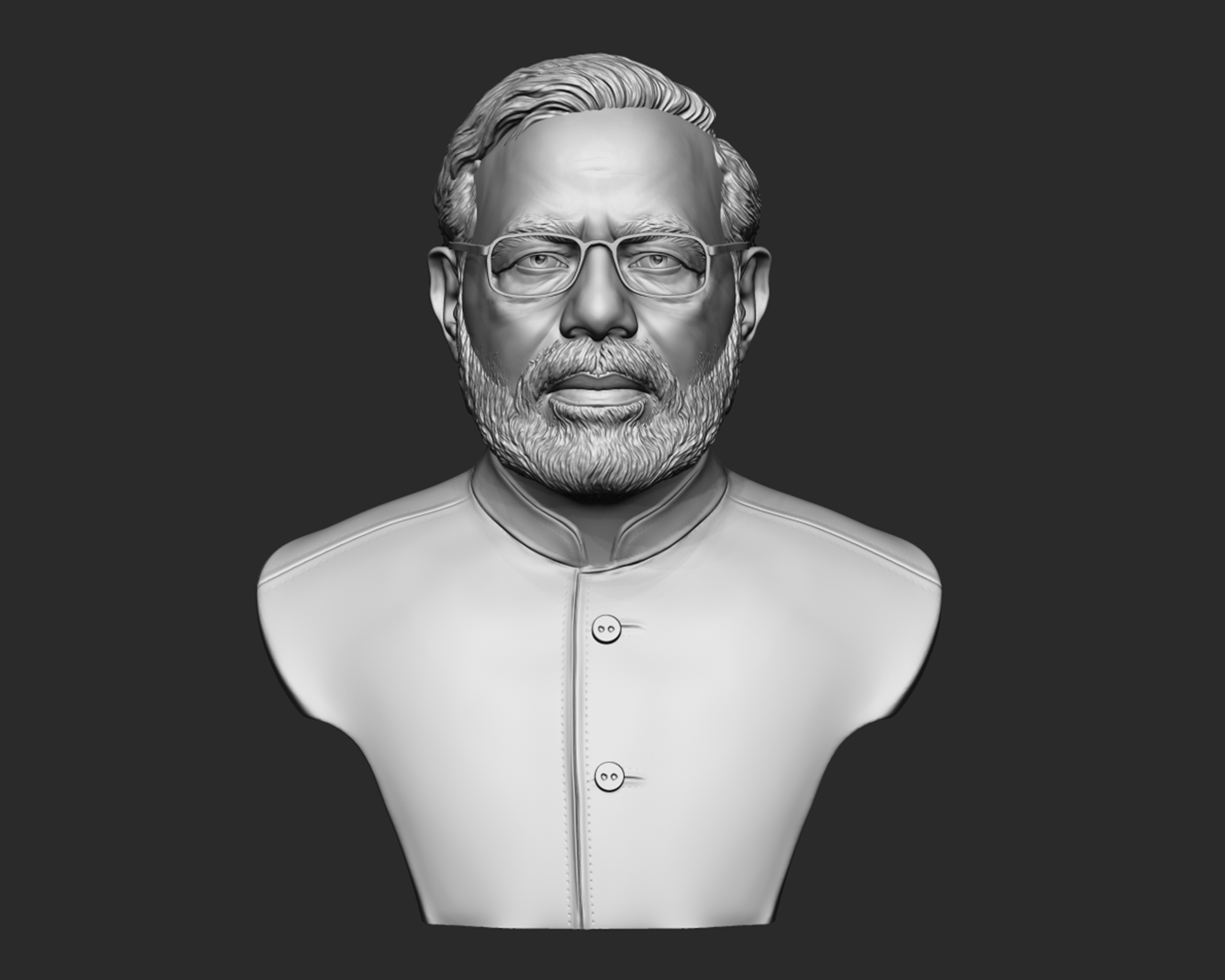 STL file Narendra Modi 3D Portrait sculpture 🗿 (OBJ)・3D printer model ...