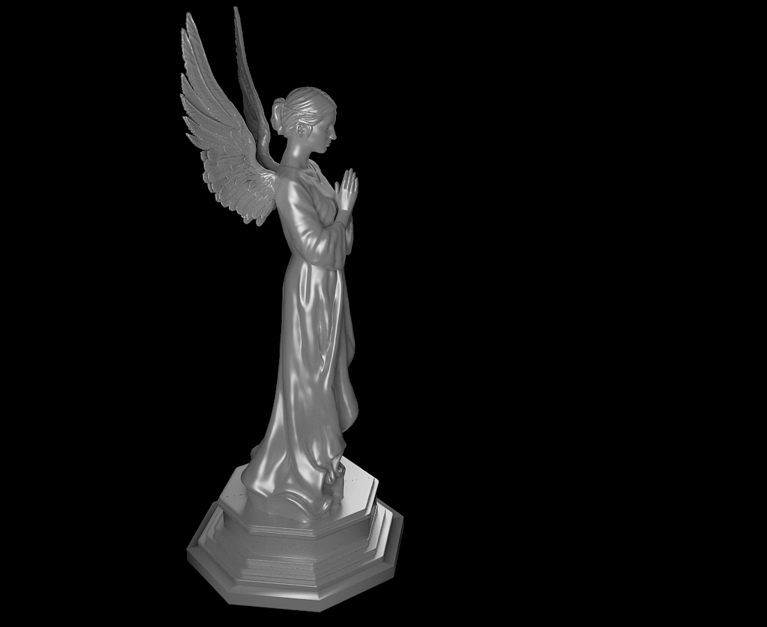 STL file Angel 3D model sculpture 👼 (OBJ)・3D printable model to ...