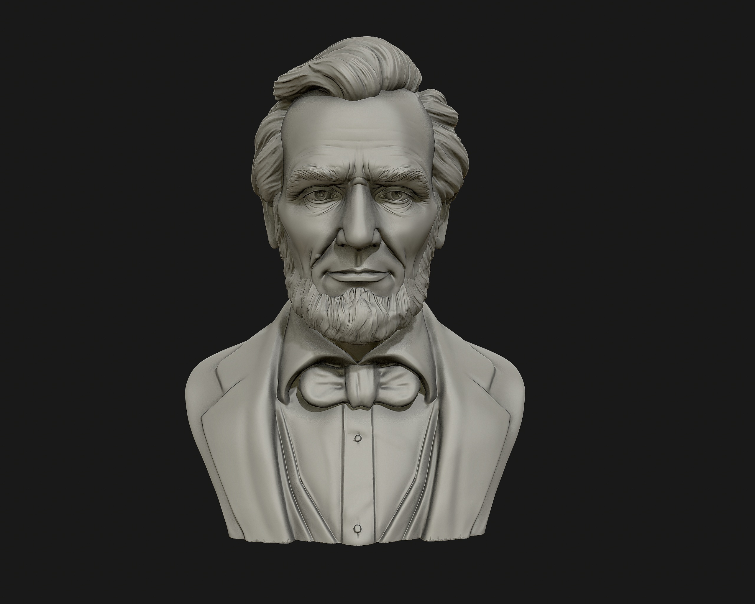 🗿 Abraham Lincoln 3D sculpture 3D print model・ STL File for ・Cults