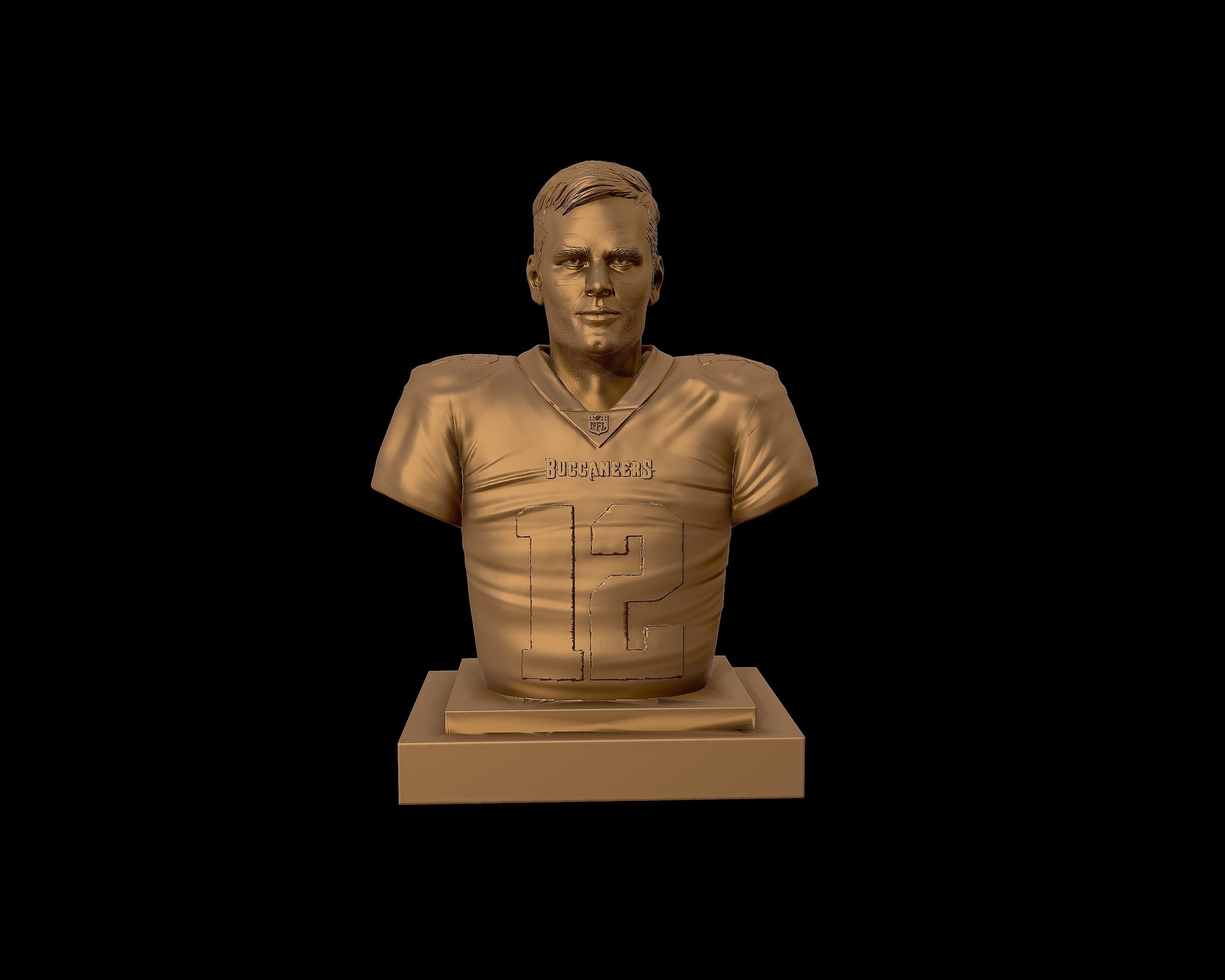 STL file Tom Brady with Tampa Bay Buccaneers Jersey 3D print model 🇯🇪 ...