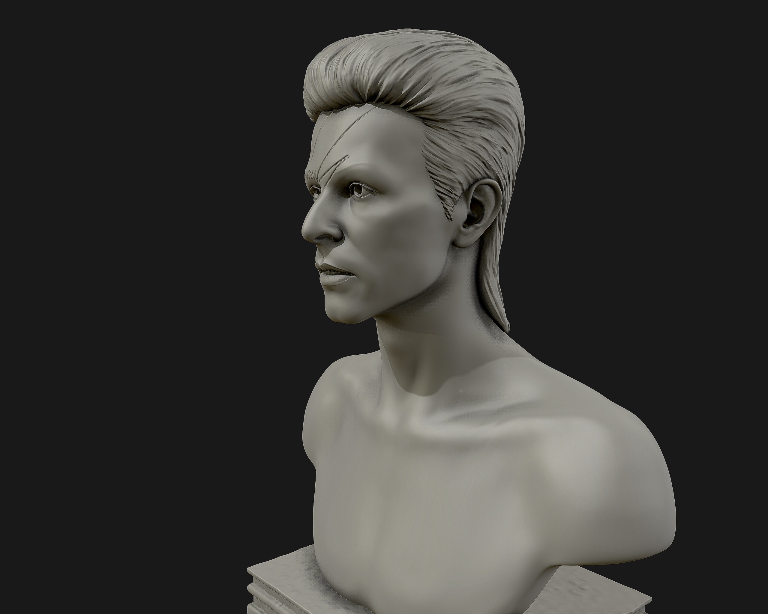 ️ David Bowie 3D Sculpture Model Ready to 3D print・ STL File for ・Cults