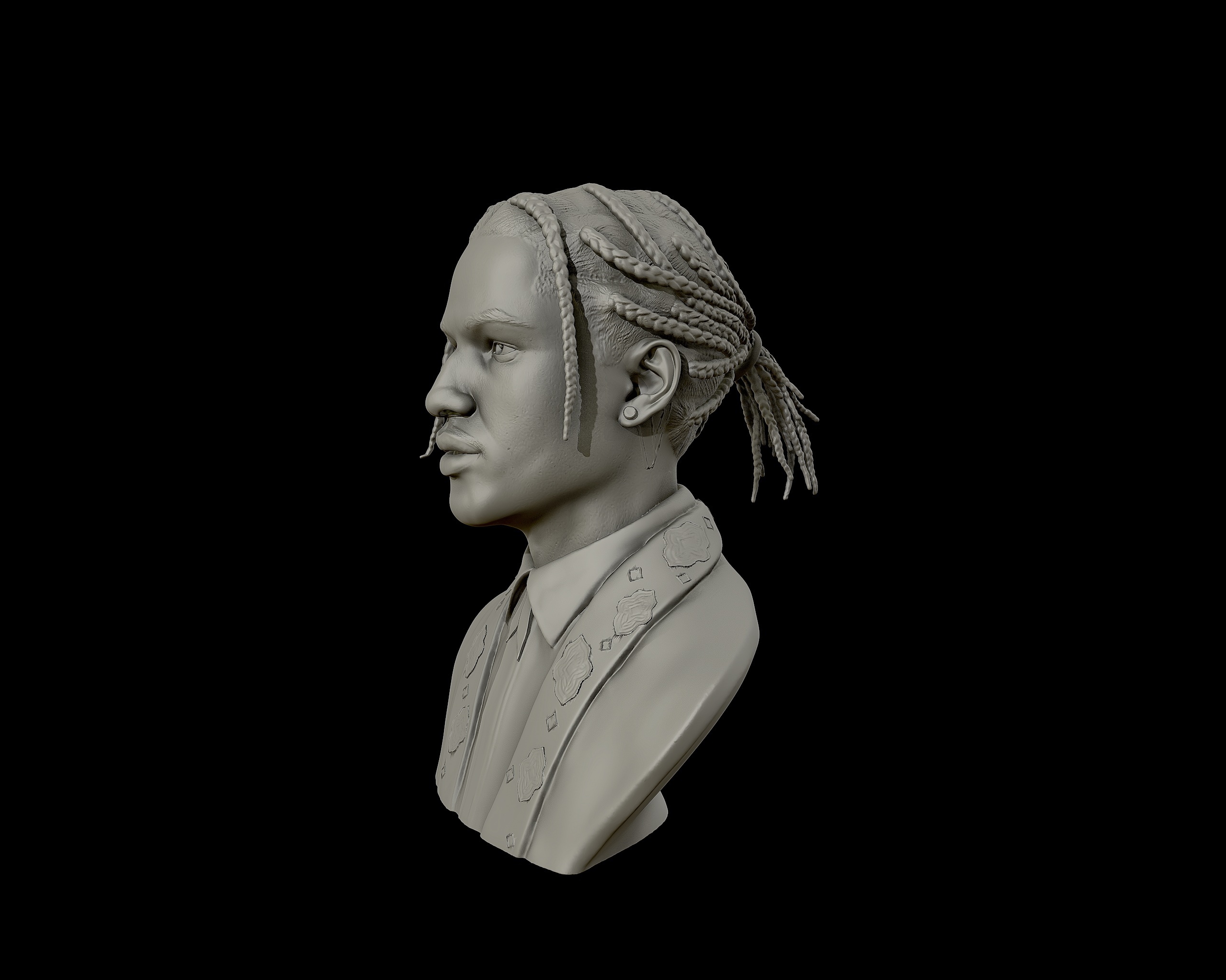 STL file ASAP Rocky Portrait sculpture 3D print model 🗿 (OBJ)・3D print ...