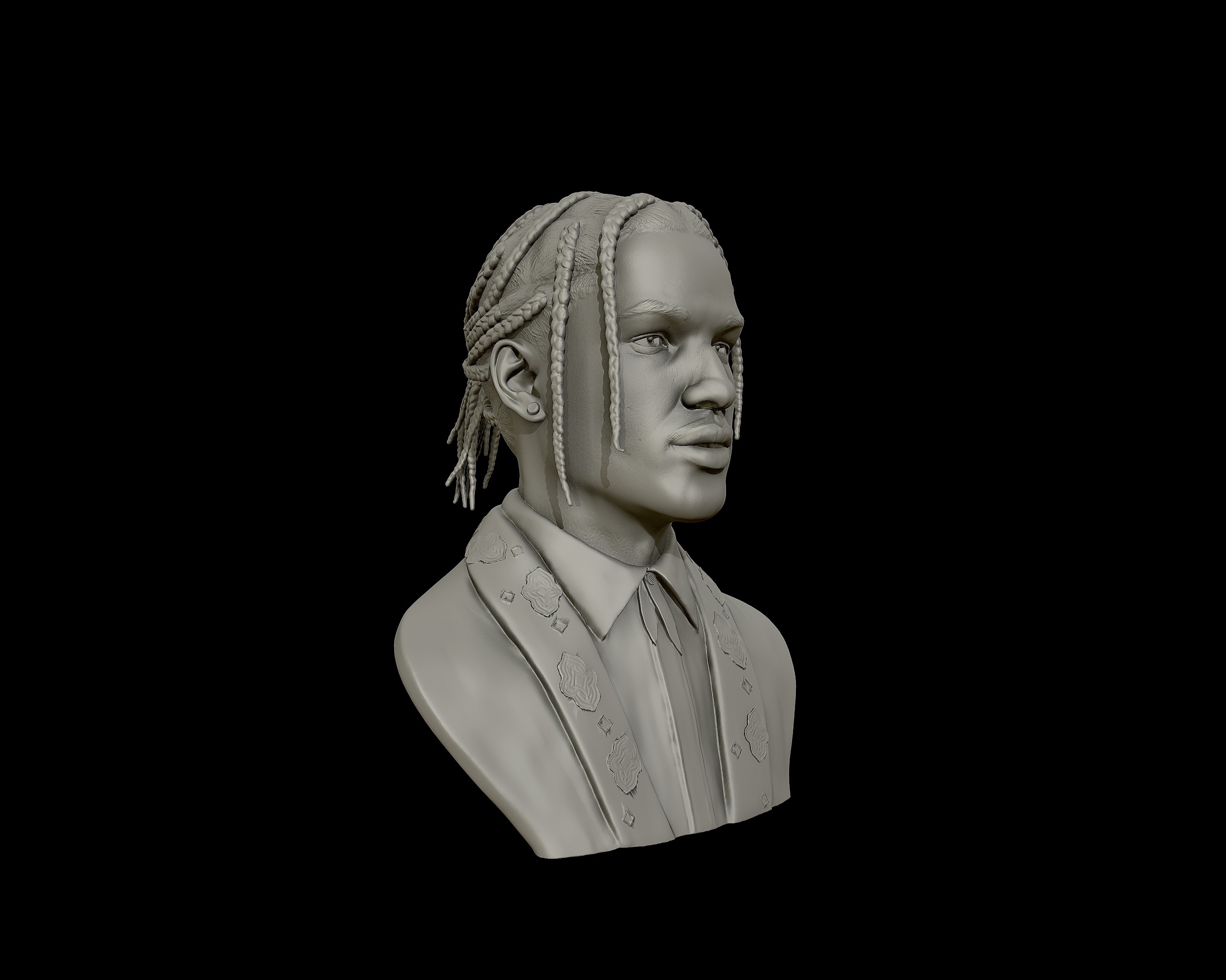 STL file ASAP Rocky Portrait sculpture 3D print model 🗿 (OBJ)・3D print ...