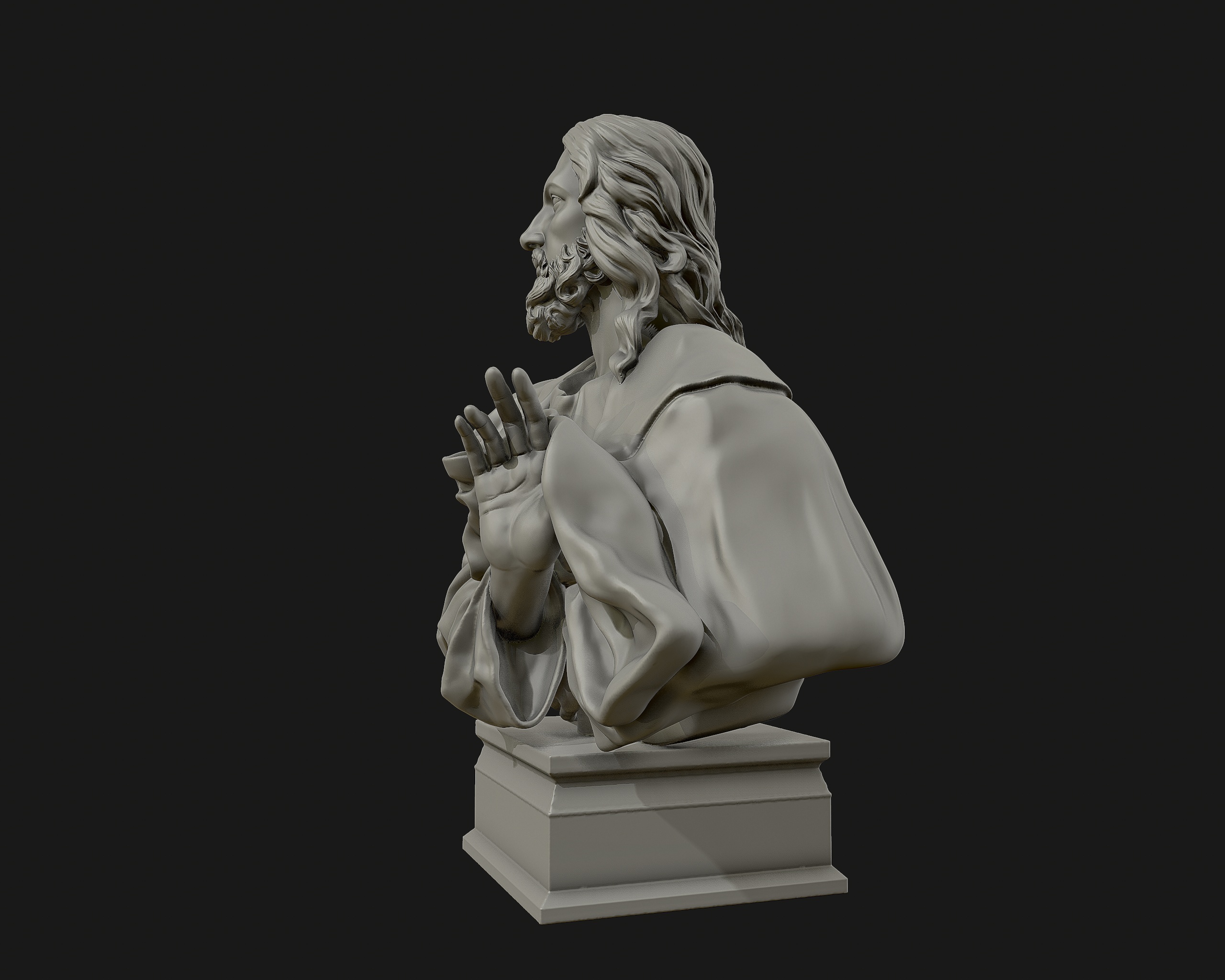 ️ Jesus Christ Sculpture ready to 3D print・ STL File for ・Cults