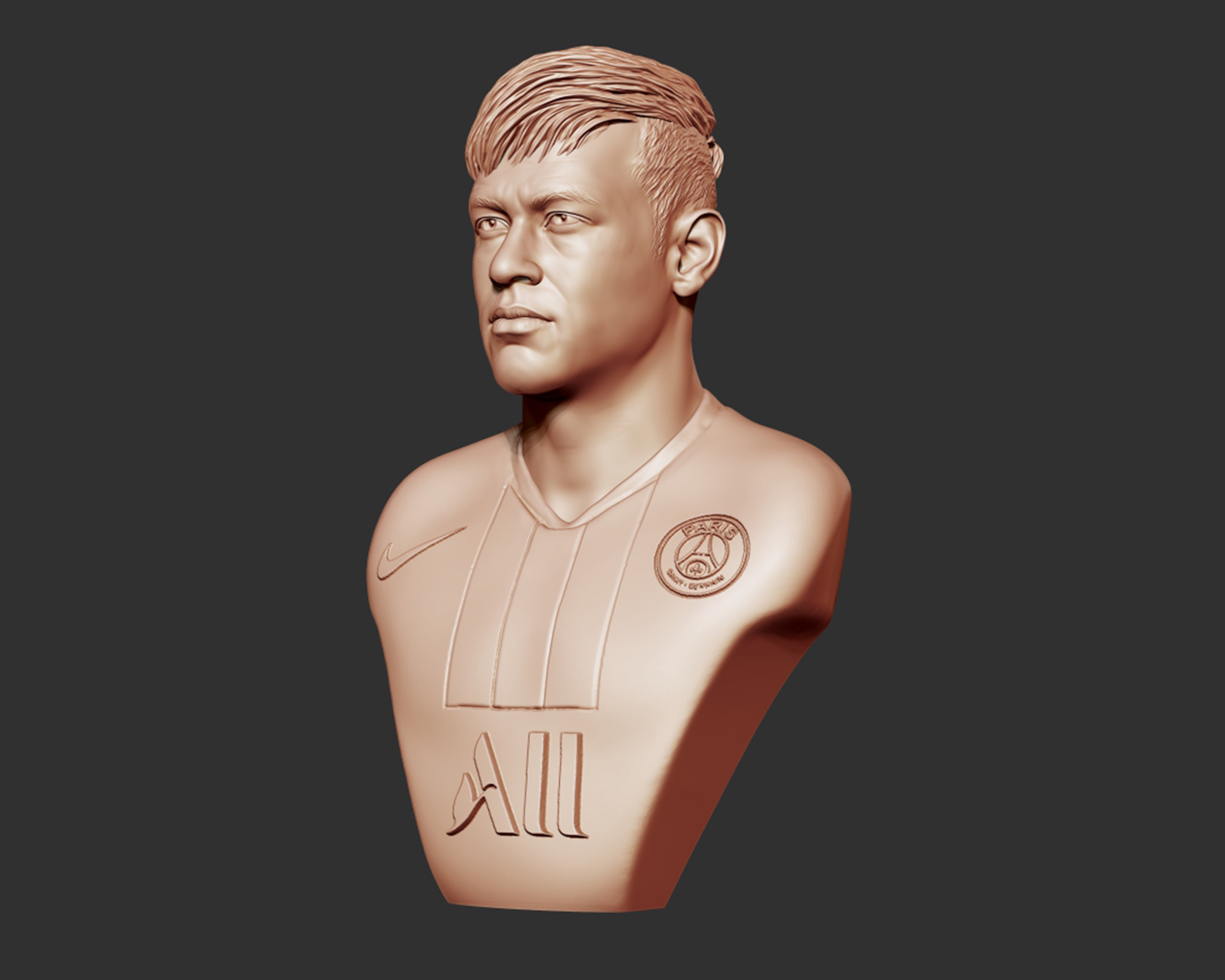 STL file Neymar Jr 3D Portrait Sculpture 🗿 (OBJ)・Model to download and ...