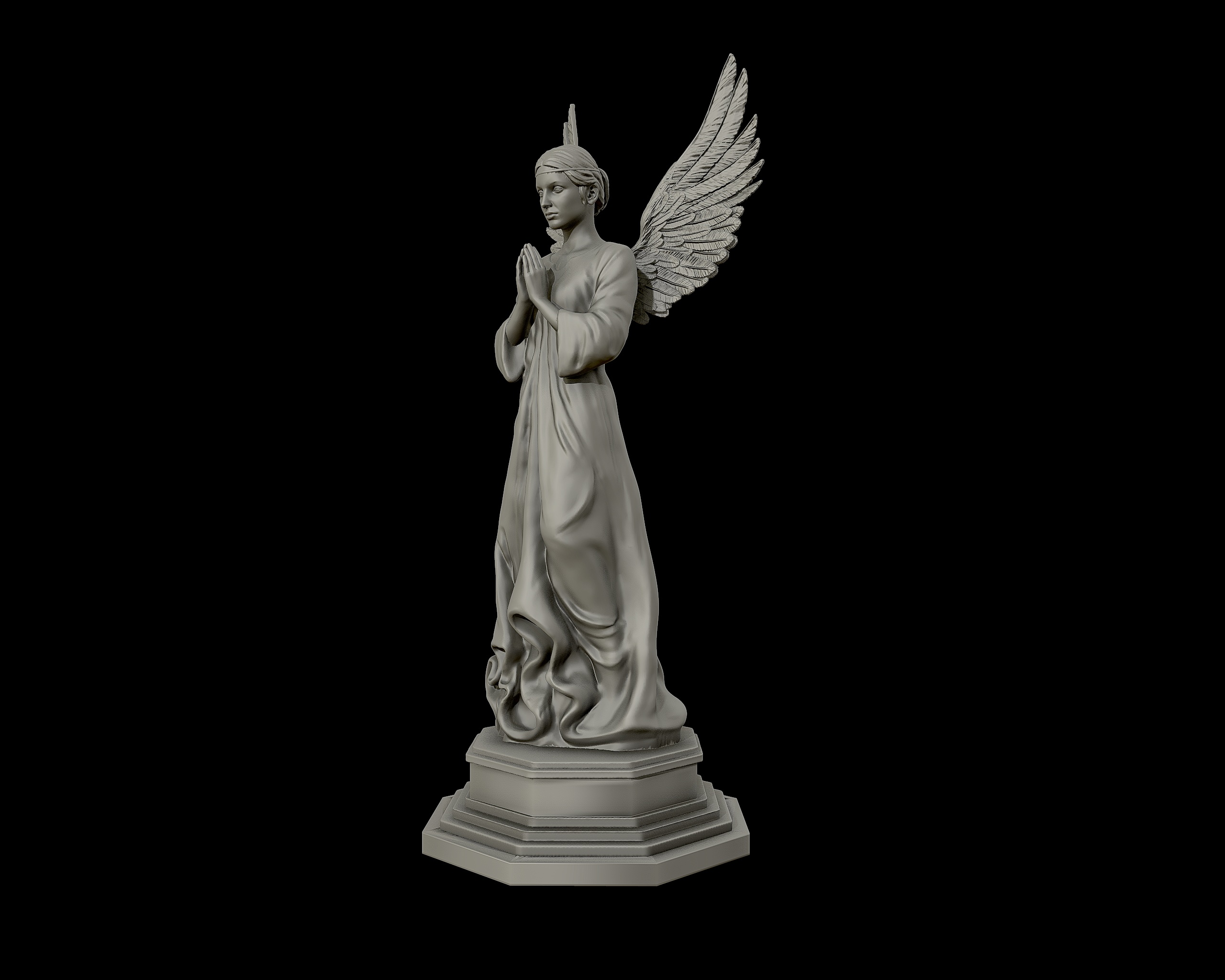 STL file Angel 3D model sculpture 👼 (OBJ)・3D printable model to ...
