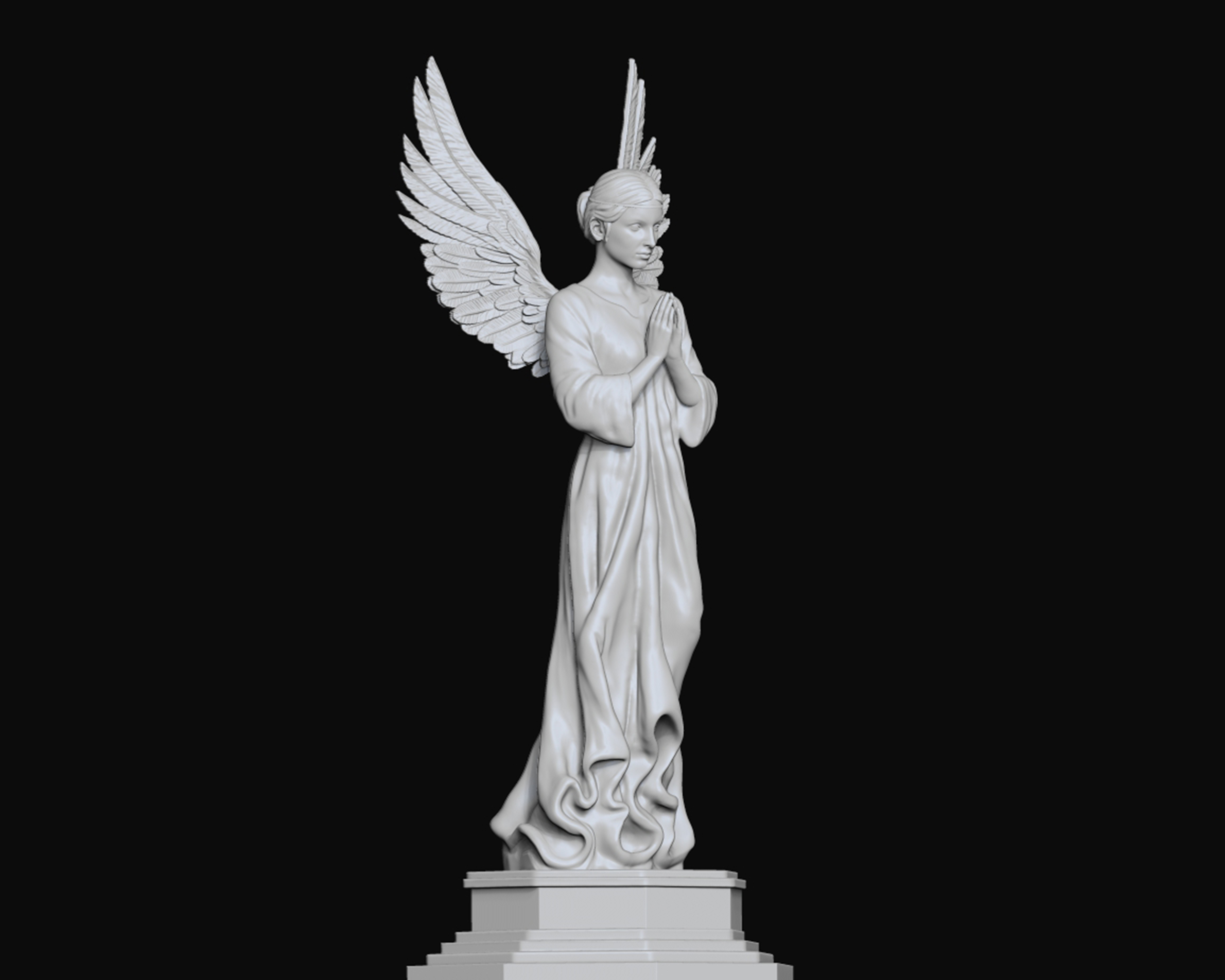 STL file Angel 3D model sculpture 👼 (OBJ)・3D printable model to ...