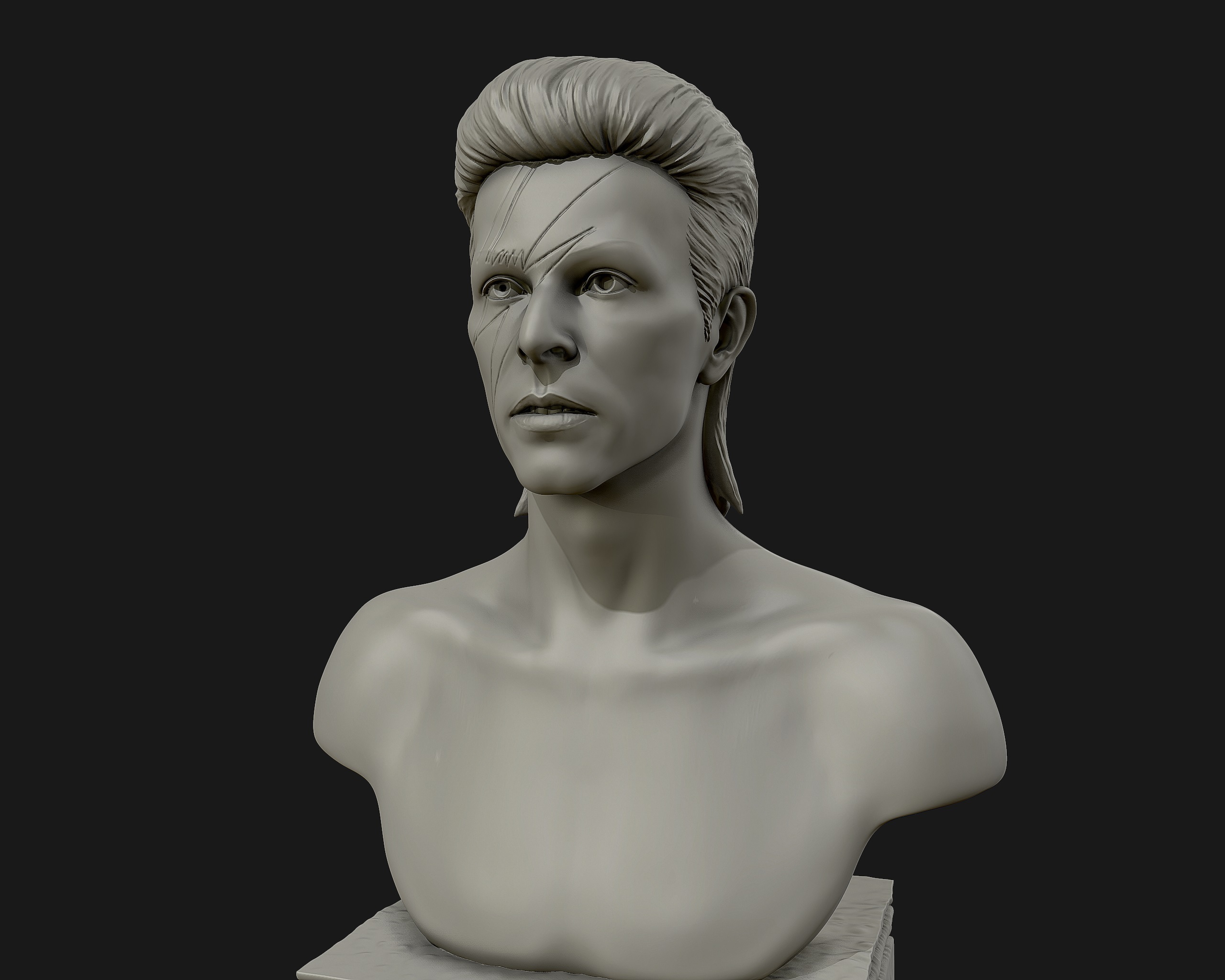 ️ David Bowie 3D Sculpture Model Ready to 3D print・ STL File for ・Cults