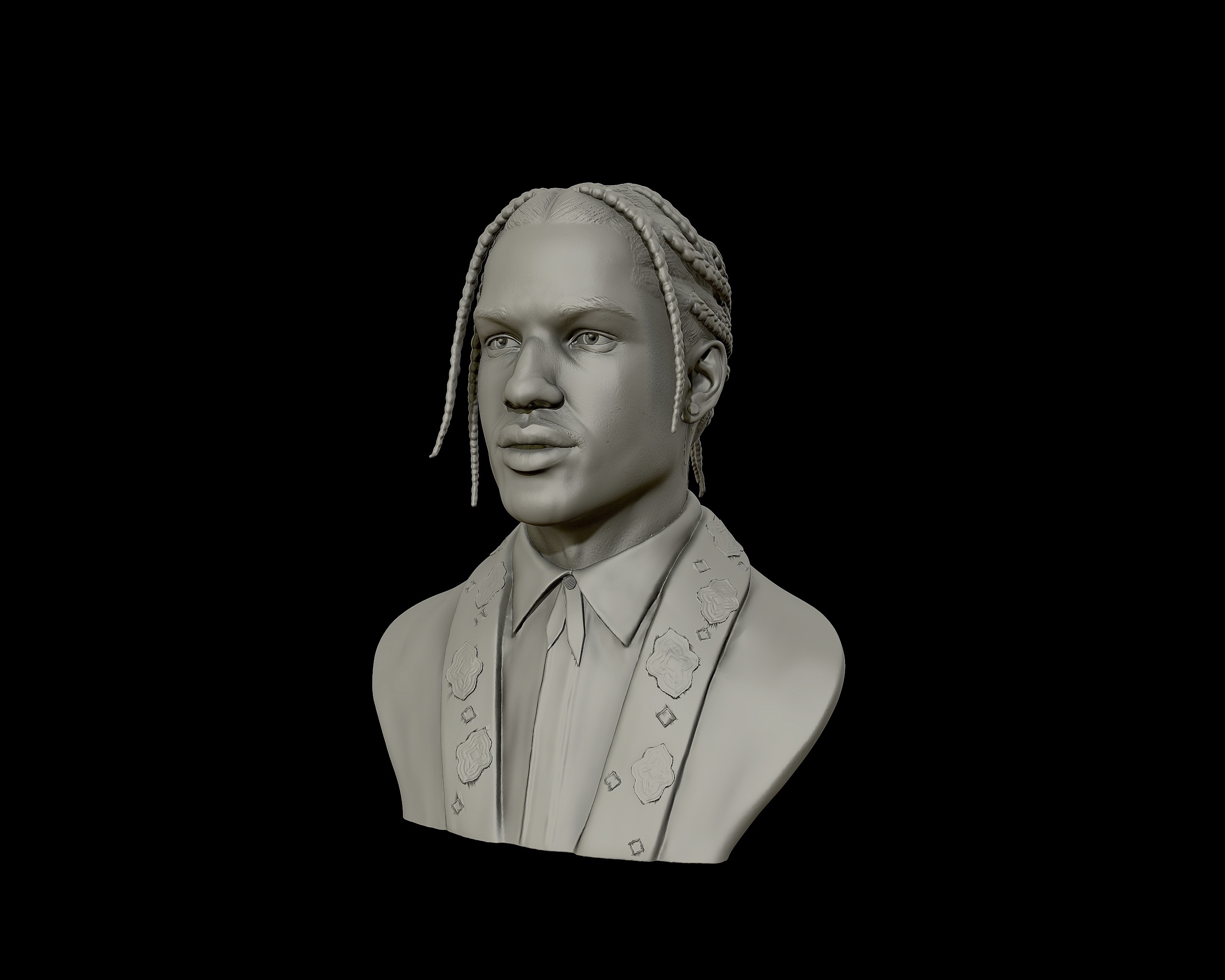 STL file ASAP Rocky Portrait sculpture 3D print model 🗿 (OBJ)・3D print ...