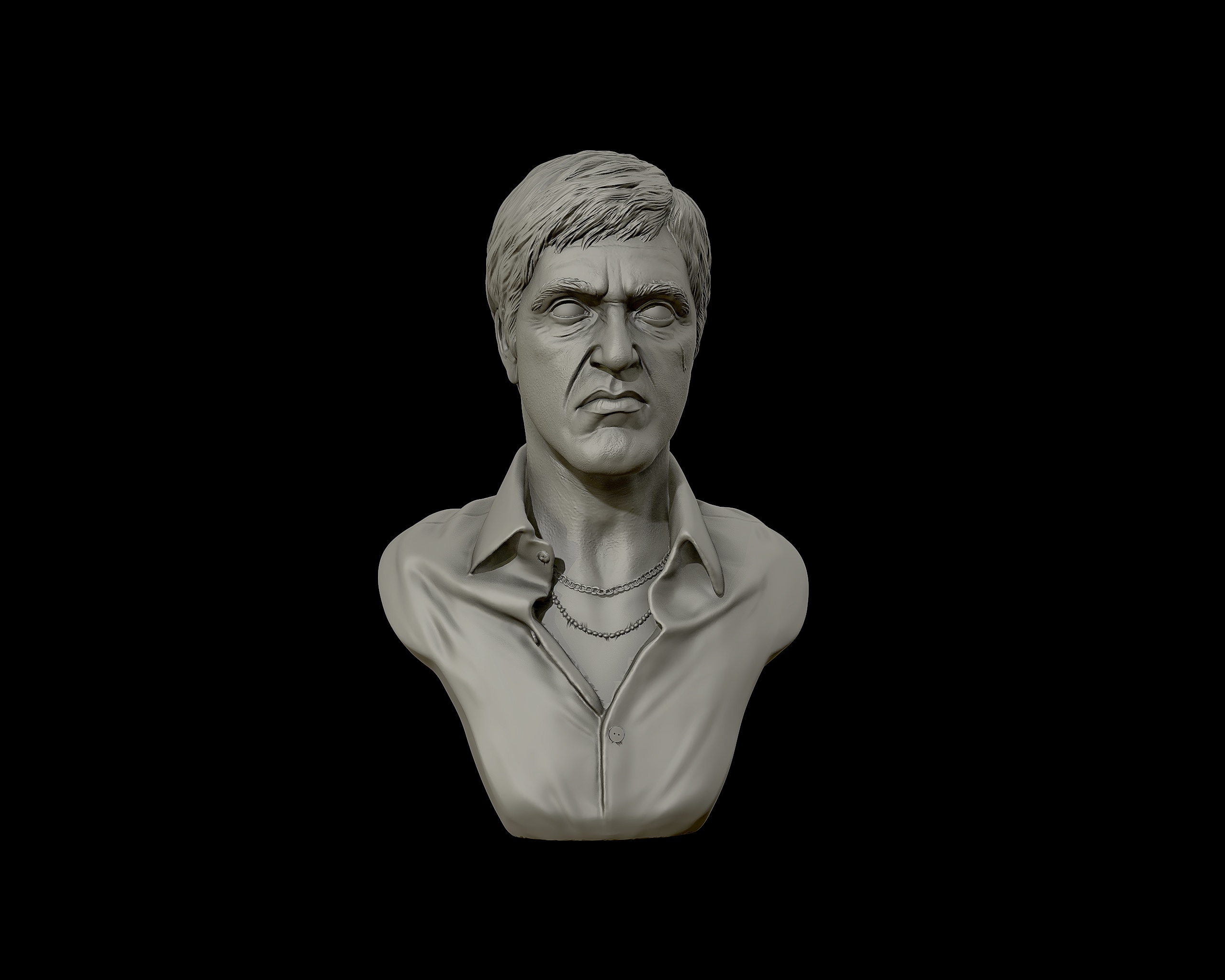 Файл STL Scarface Alpacino portrait sculpture 🗿・3D-печатный дизайн для ...