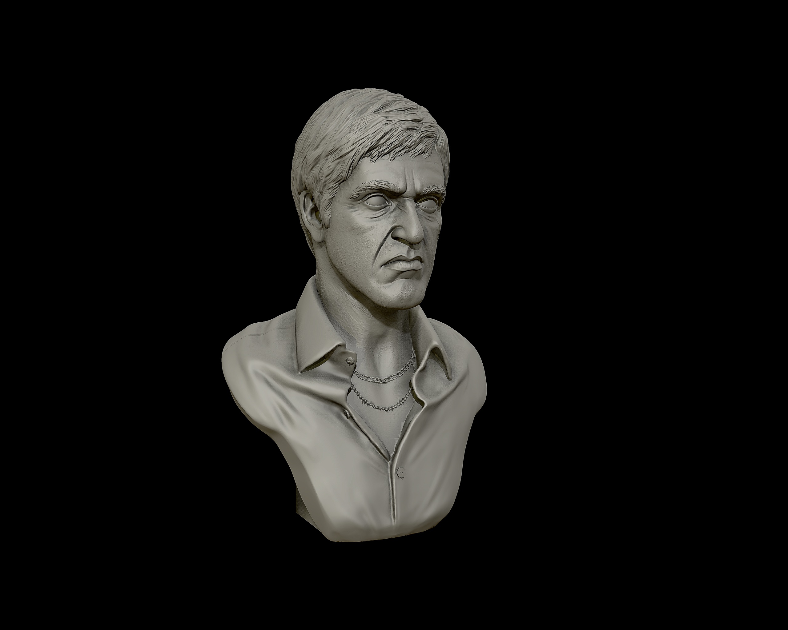 Файл STL Scarface Alpacino portrait sculpture 🗿・3D-печатный дизайн для ...