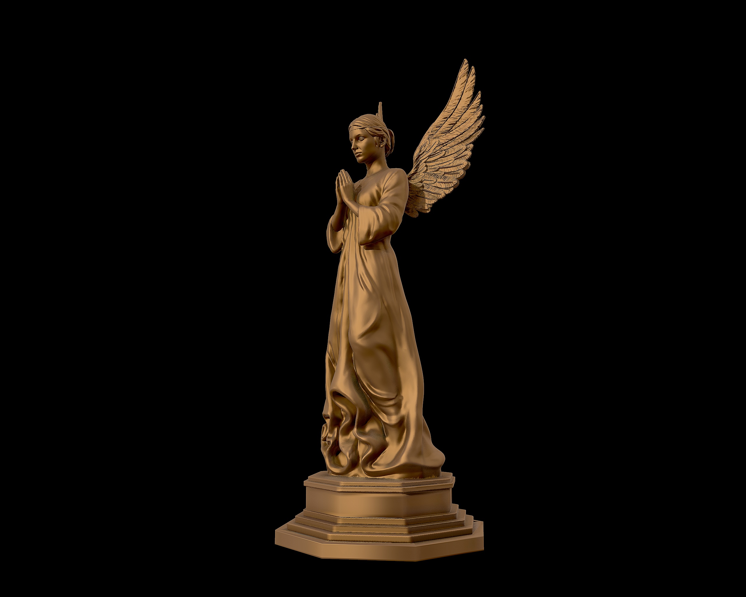 STL file Angel 3D model sculpture 👼 (OBJ)・3D printable model to ...