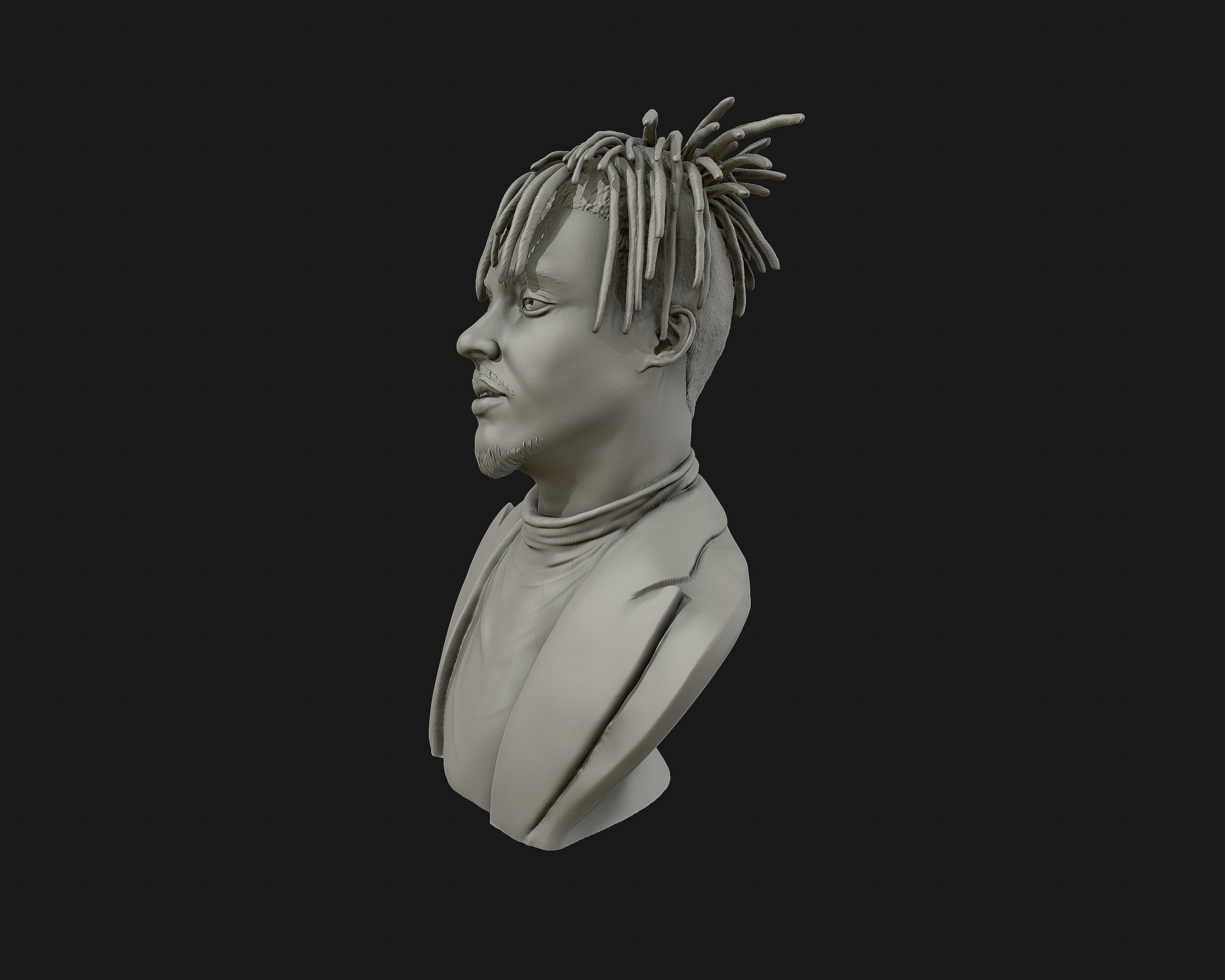 🗿 Juice wrld 3D sculpture Ready to 3D print・ STL File for ・Cults